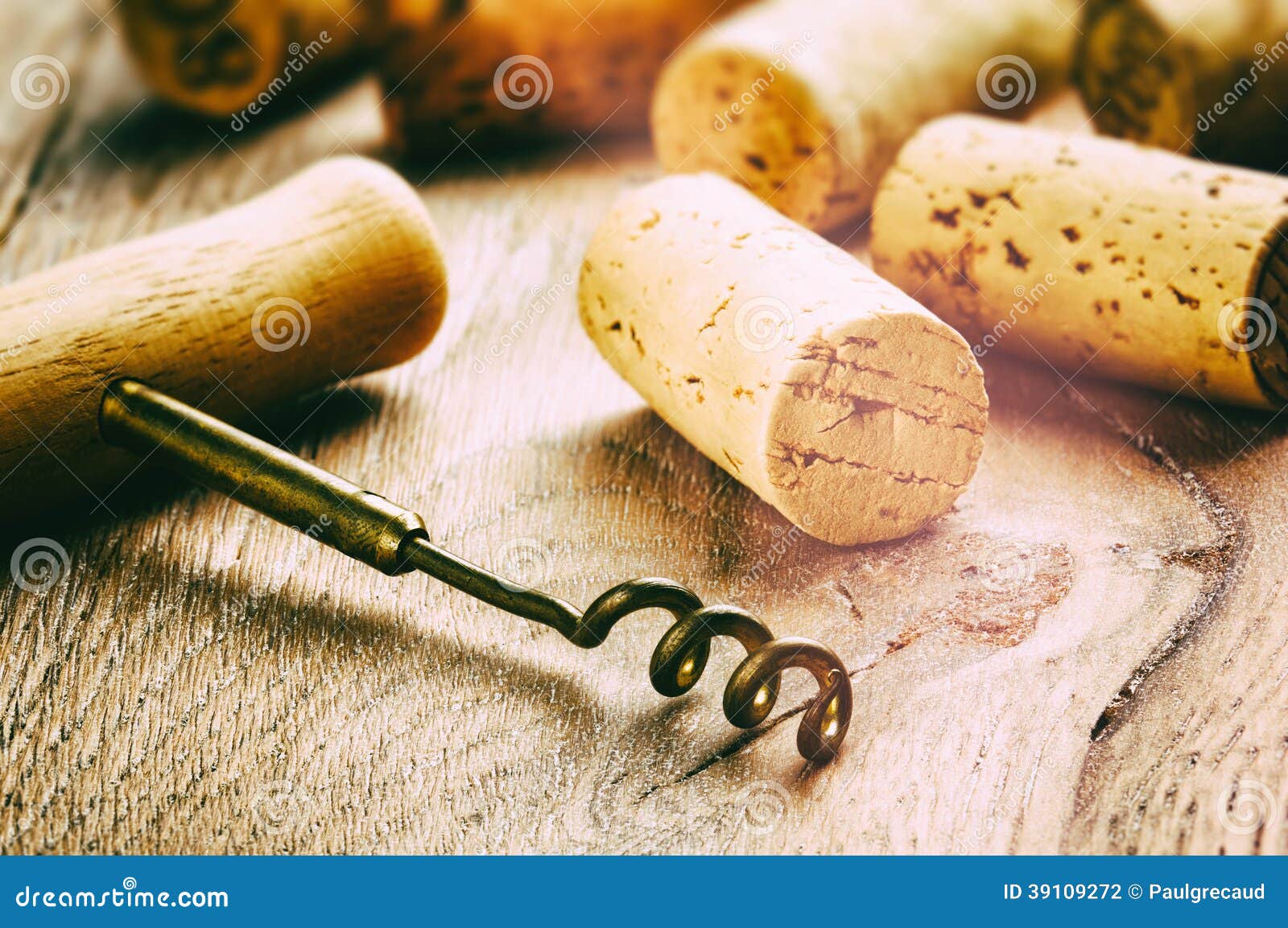 Wine corks and corkscrew stock photo. Image of expensive - 39109272
