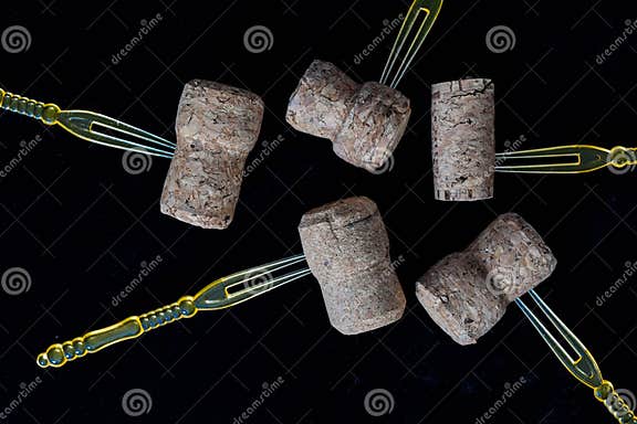 Wine Corks from Different Varieties and Types of Wine Stock Photo ...