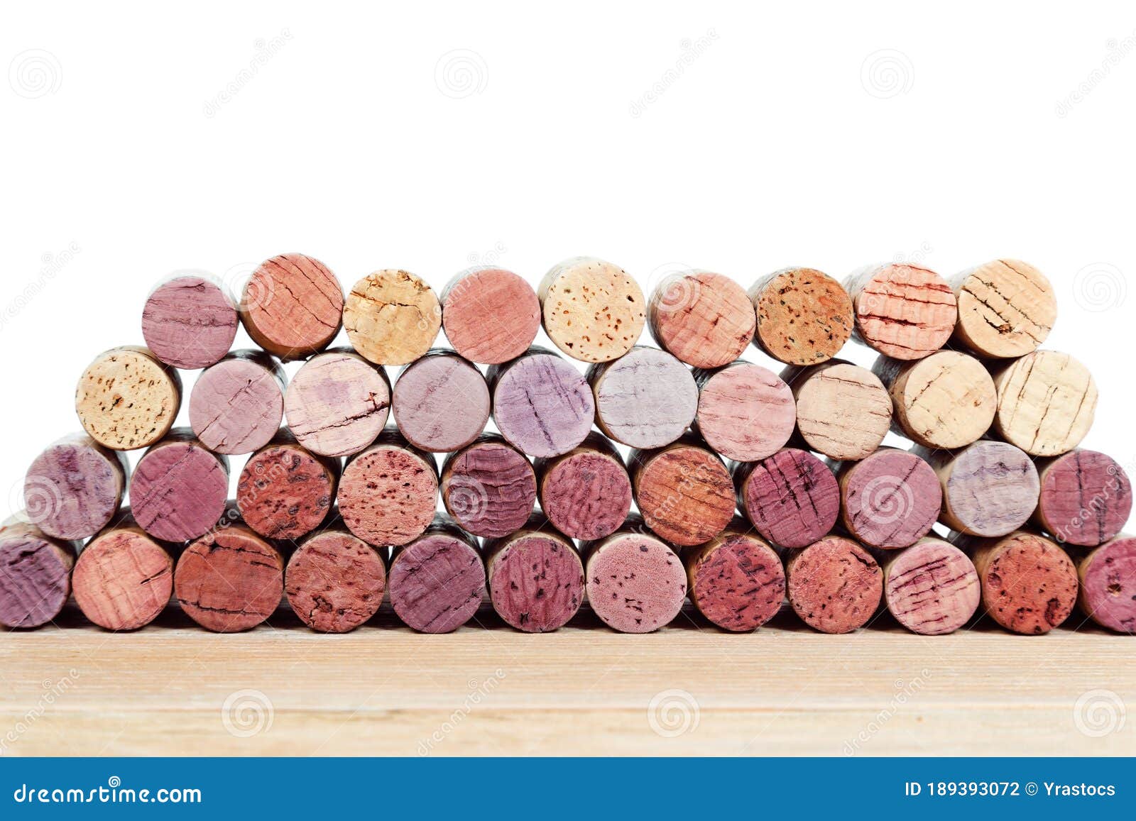 Wine Corks Isolated on White Background. Multicolored Corks Stock Photo ...