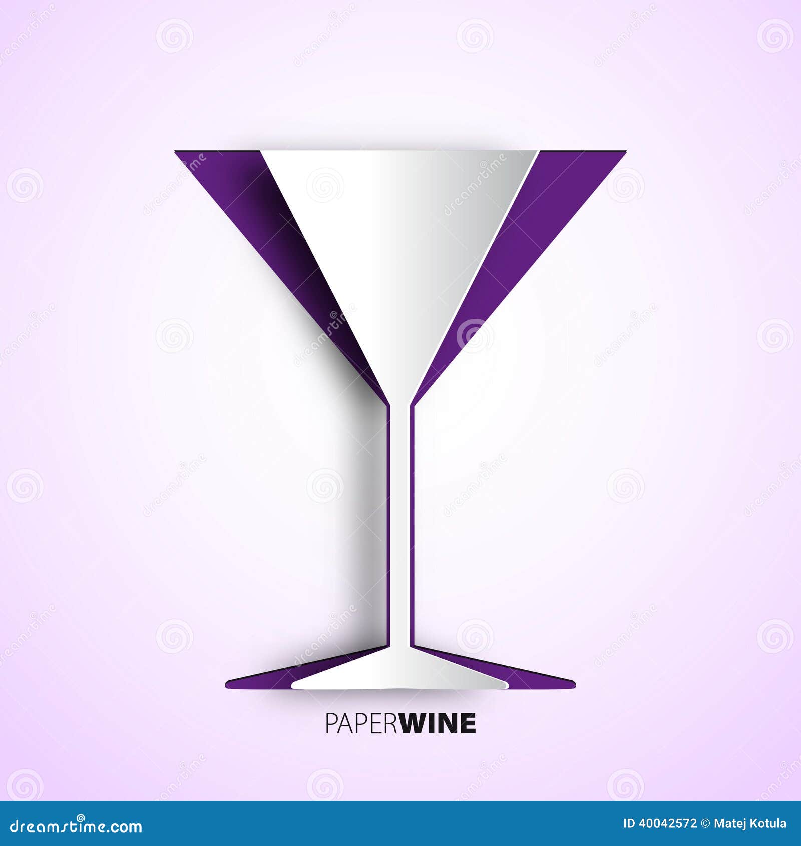 Wine cup from paper - stock illustration. Illustration of papercut ...