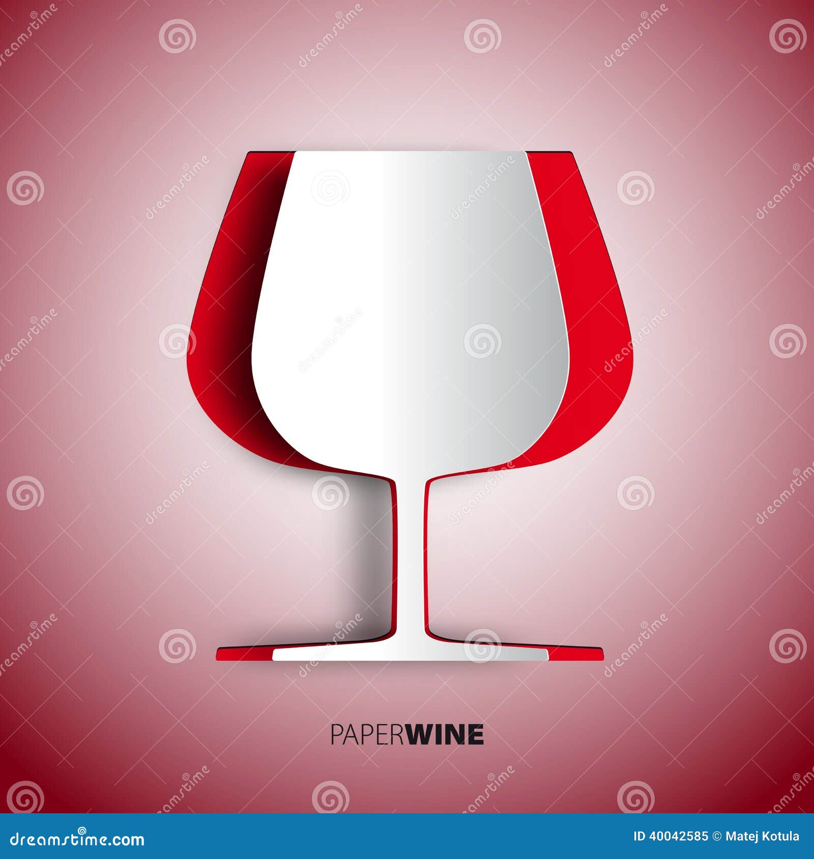 Wine cup from paper - stock illustration. Illustration of color - 40042585