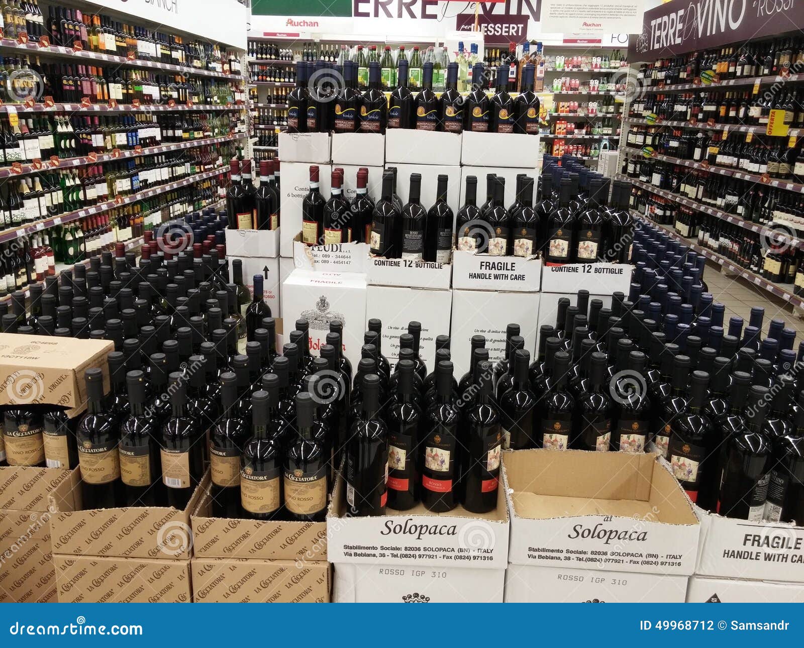 Wine Department in Supermarket Editorial Photography - Image of shelf ...