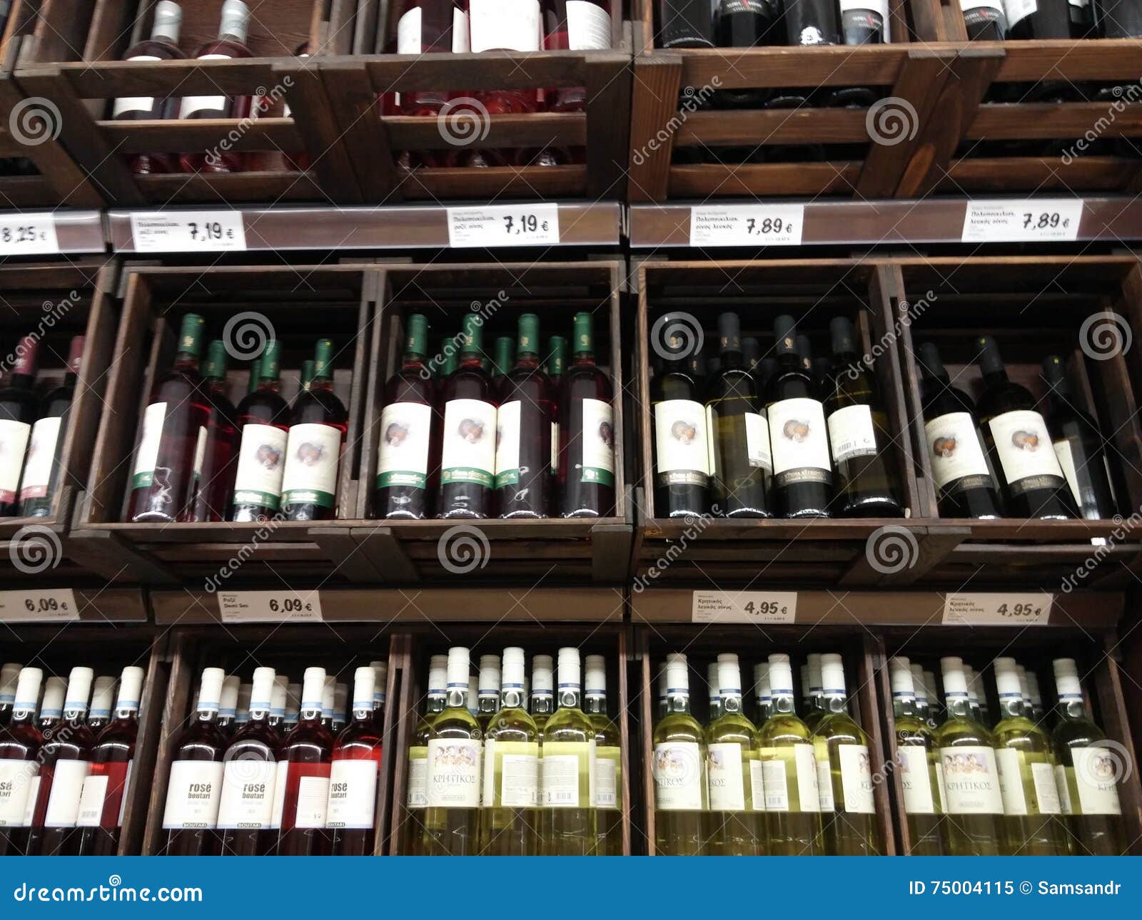 Wine Department in Supermarket Editorial Image - Image of sale, bottle ...