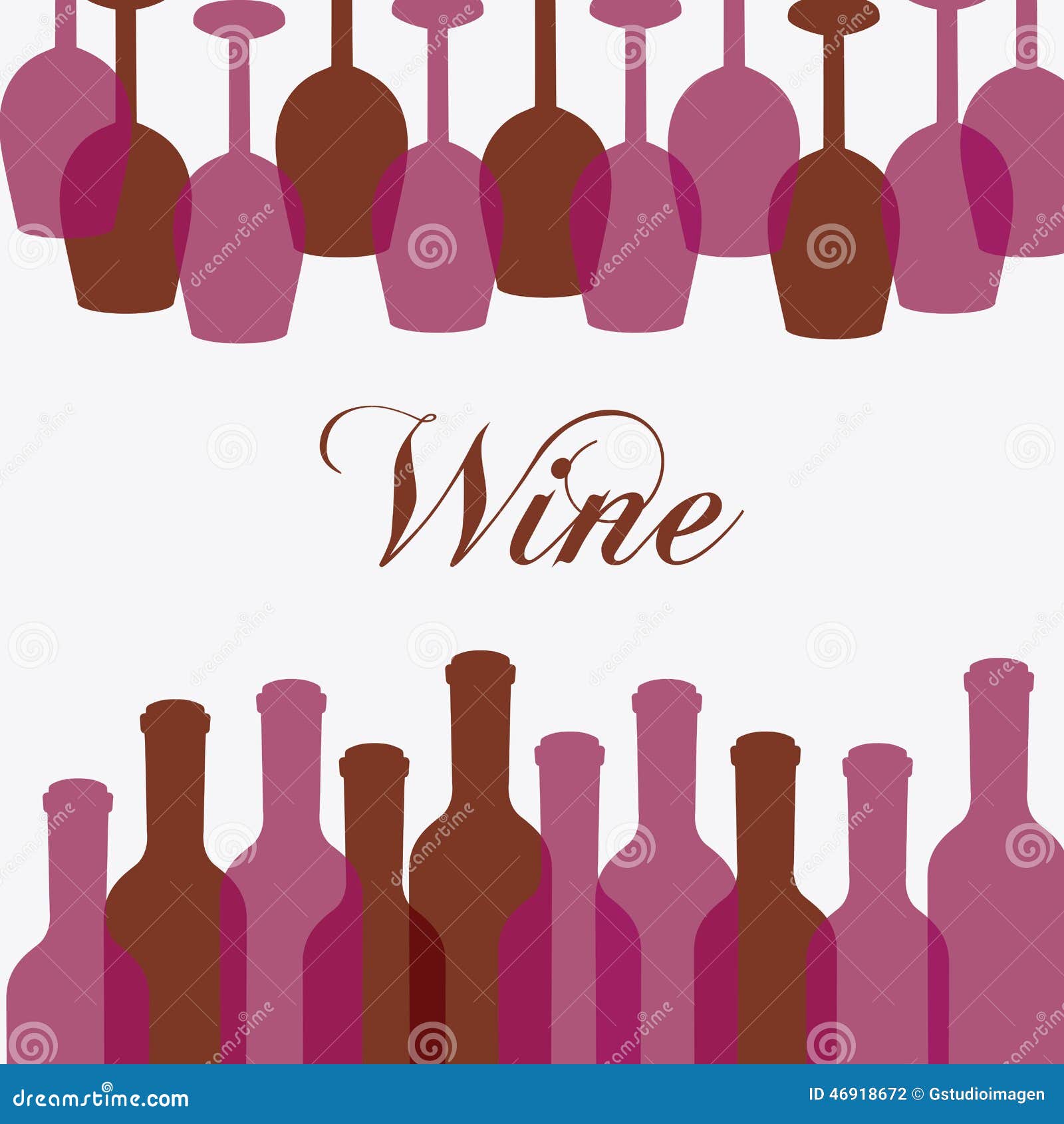 Wine design stock vector. Illustration of label, glasses - 46918672