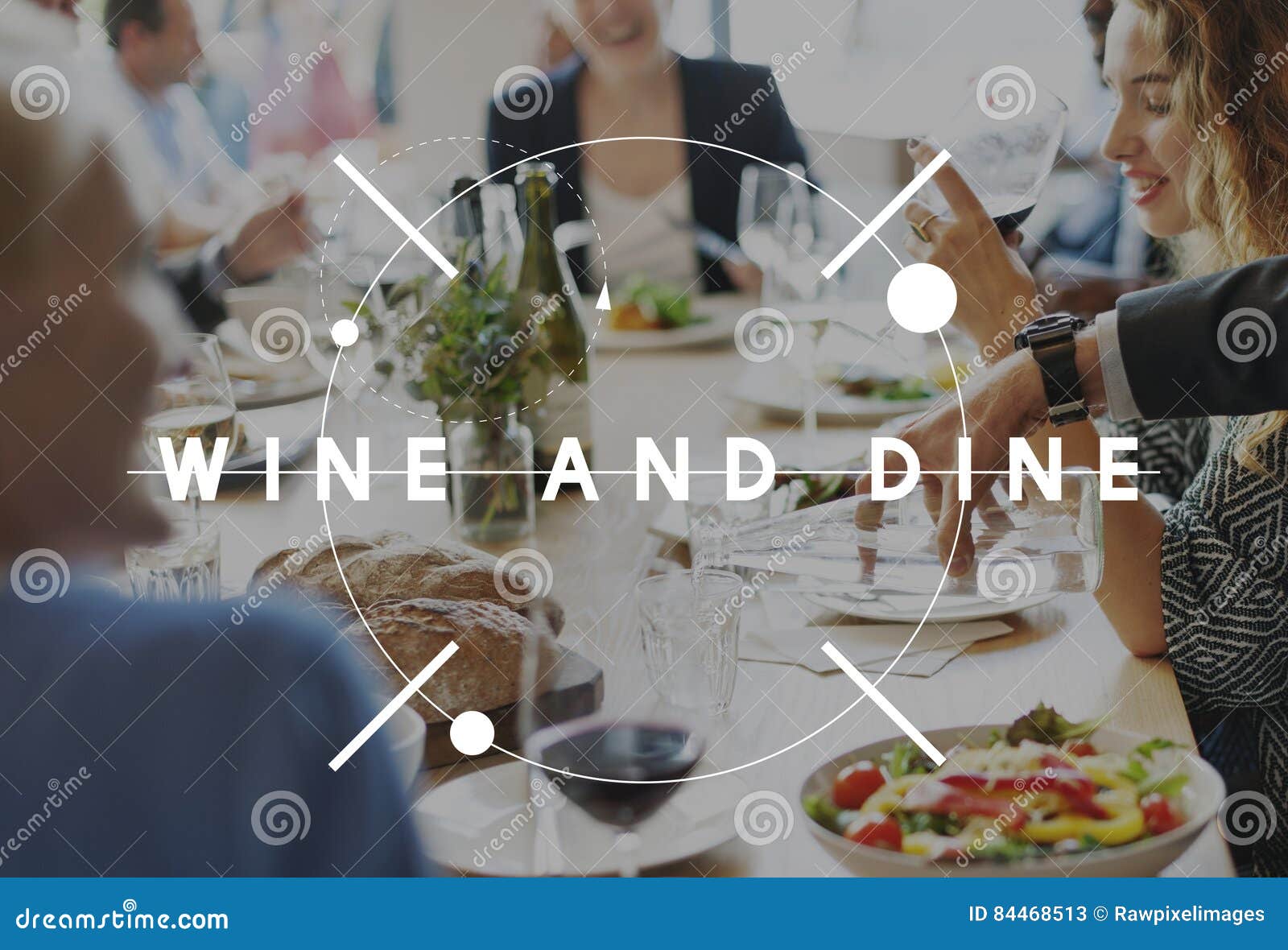 Wine Dine Drinking Food Beverage Concept Stock Image - Image of eating ...