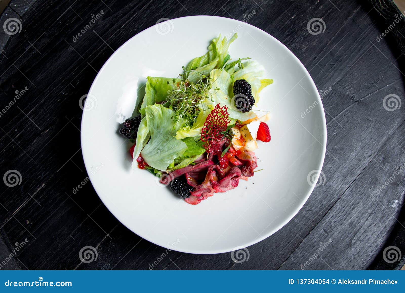 Wine and Dish on a Plate on the Barrel Stock Photo - Image of glass ...