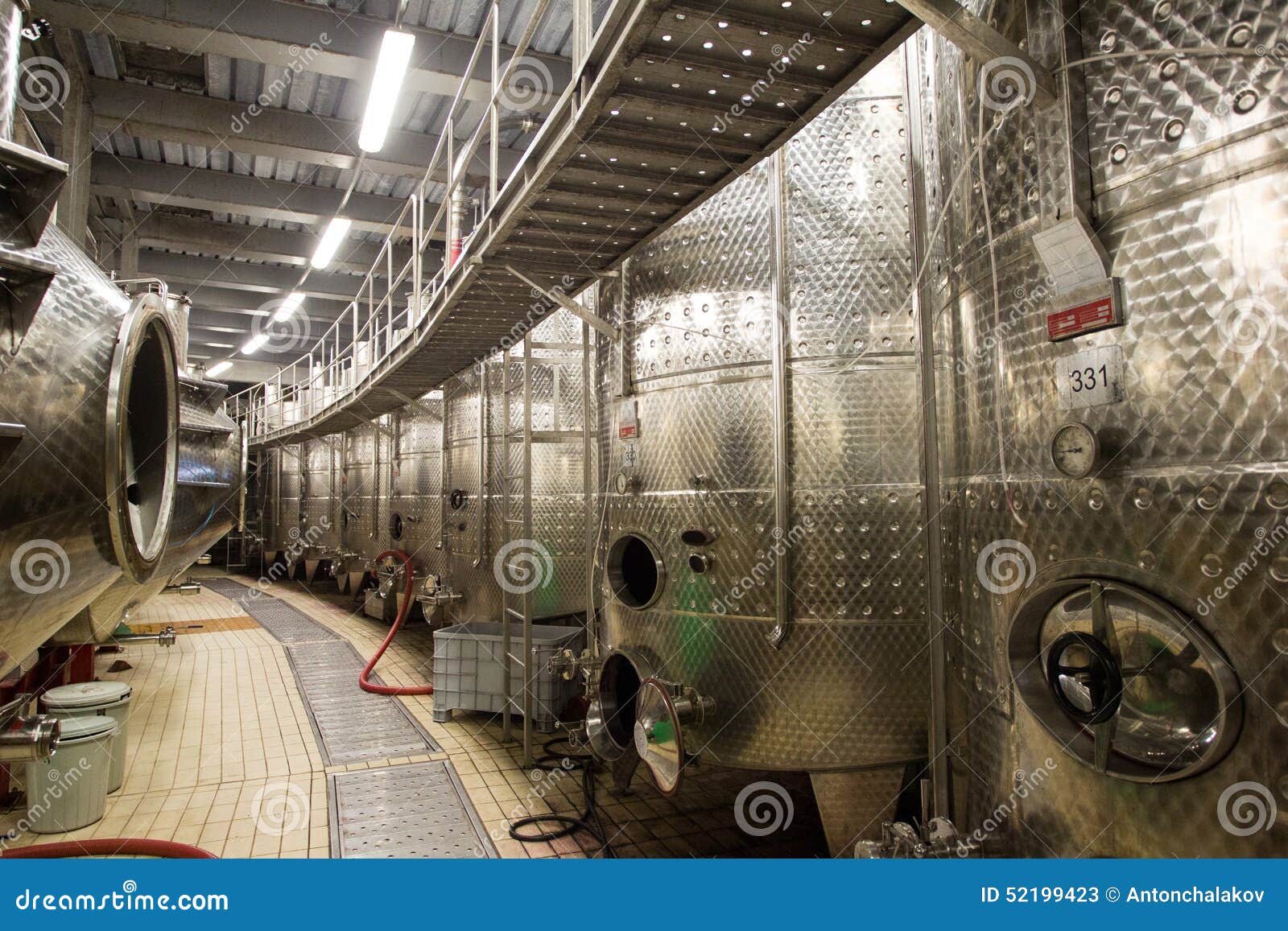 Wine Factory Aluminum Barrels Stock Image - Image of prepare, metal ...