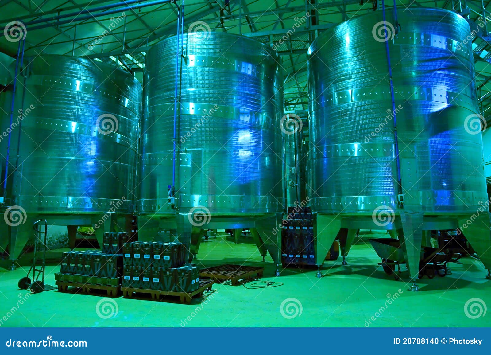 Wine Factory - Industrial Area Stock Photo - Image of container, cask ...