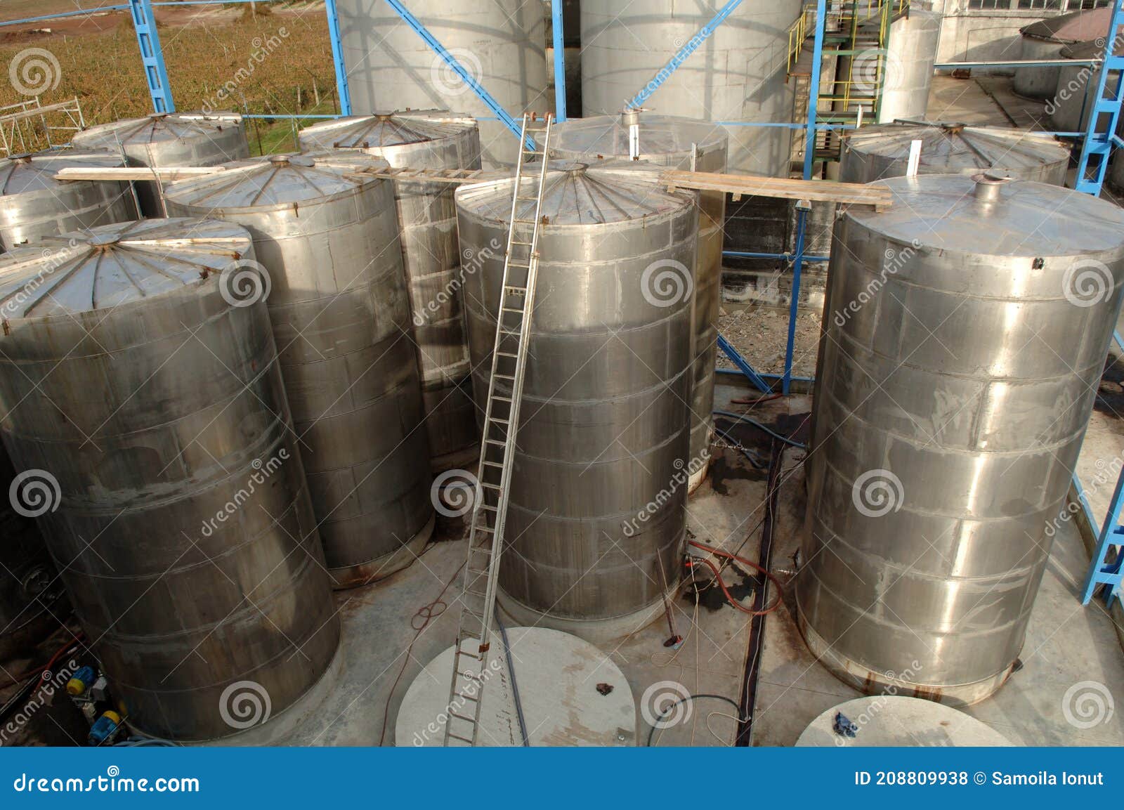 Wine Factory. Modern Winery. Details. Stock Photo - Image of cistern ...