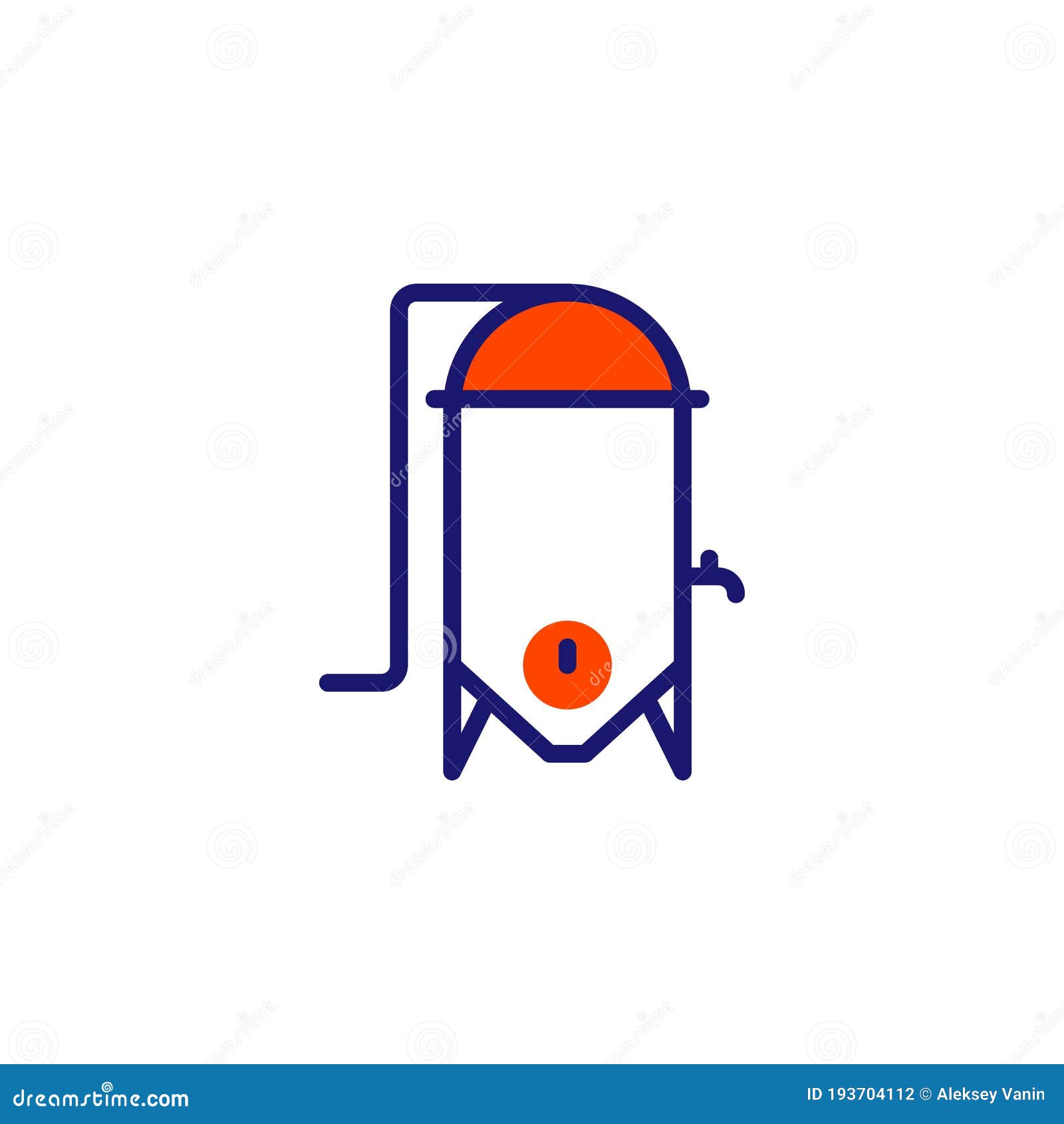 Wine Fermentation Line Icon Stock Vector - Illustration of symbol ...