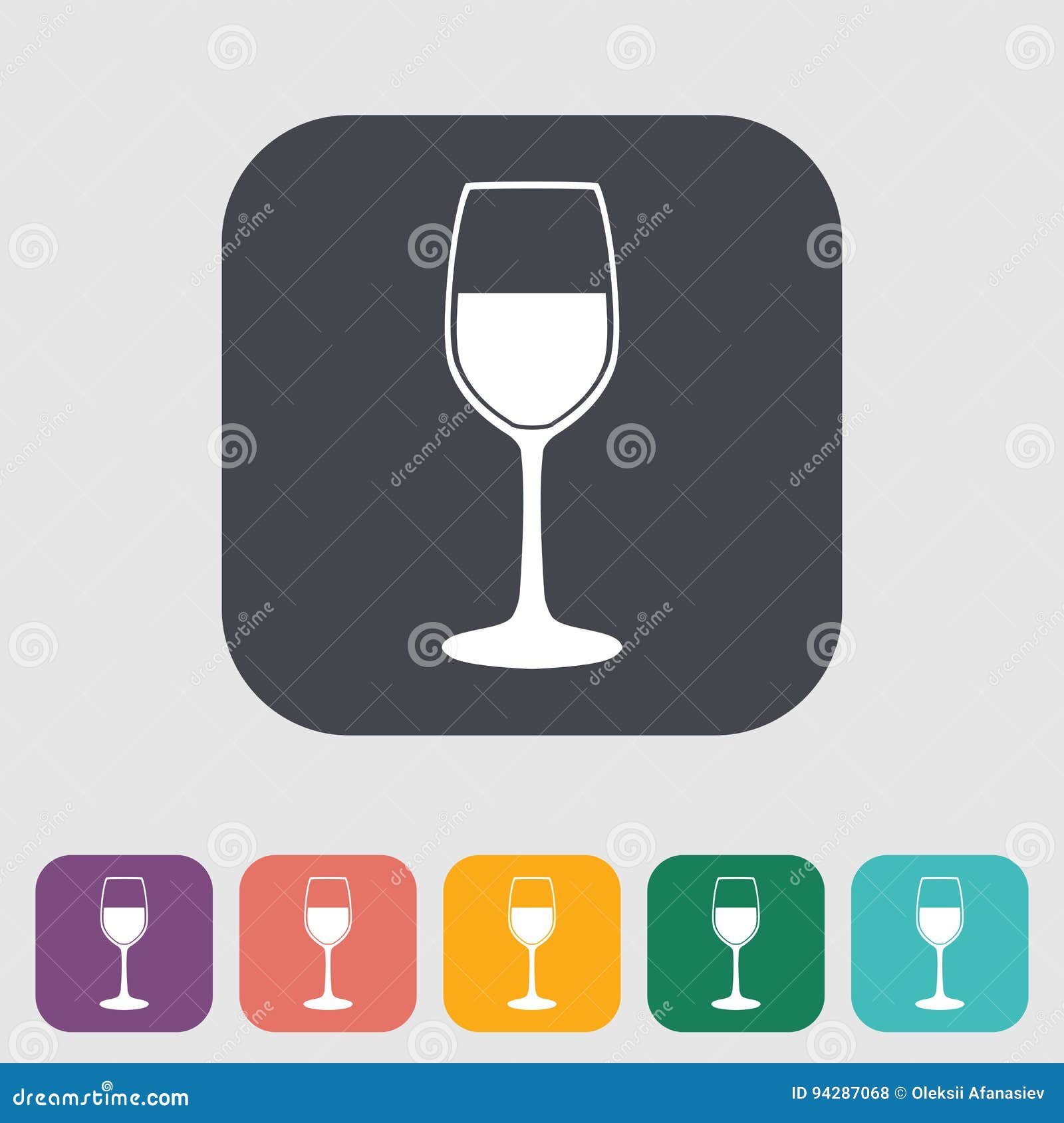 Wine flat icon stock vector. Illustration of alcohol - 94287068