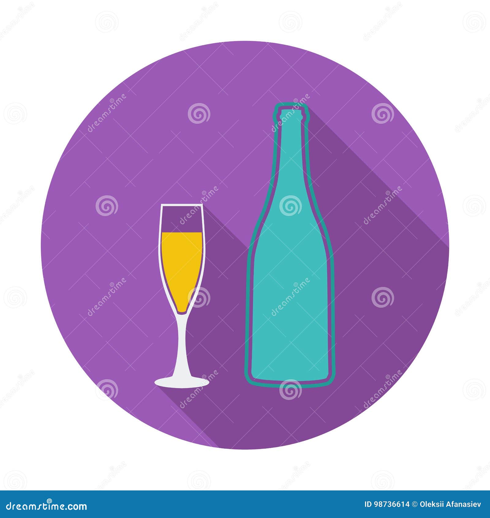 Wine flat icon stock vector. Illustration of element - 98736614