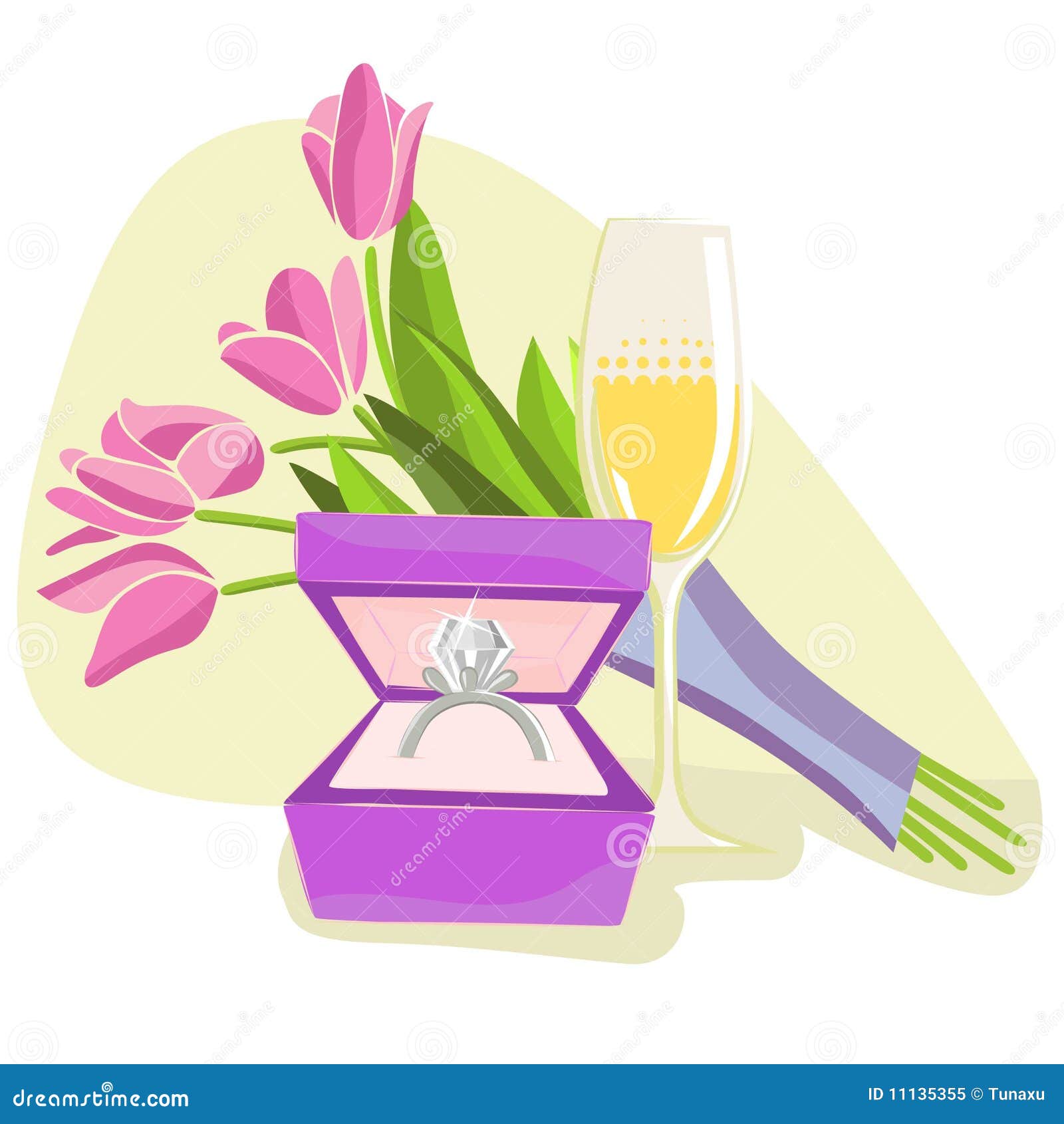 Wine Flower and Ring Vector Stock Vector - Illustration of color ...