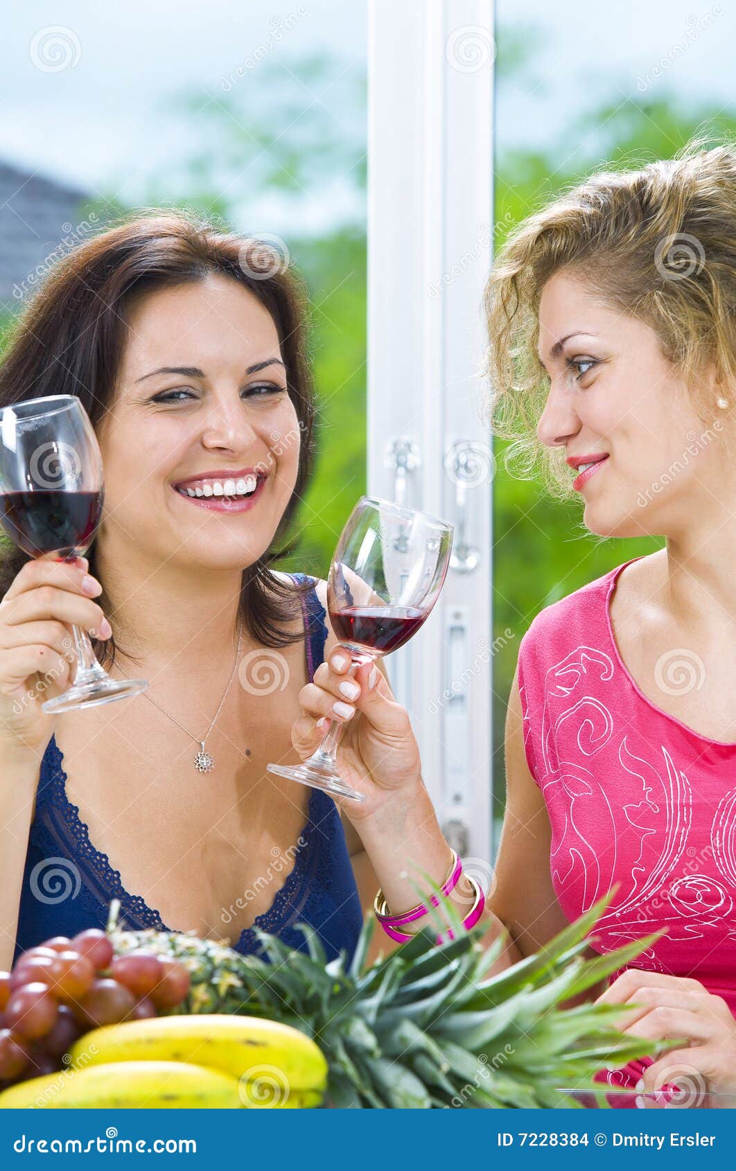 Wine and fun stock photo. Image of friendly, liquor, portrait - 7228384