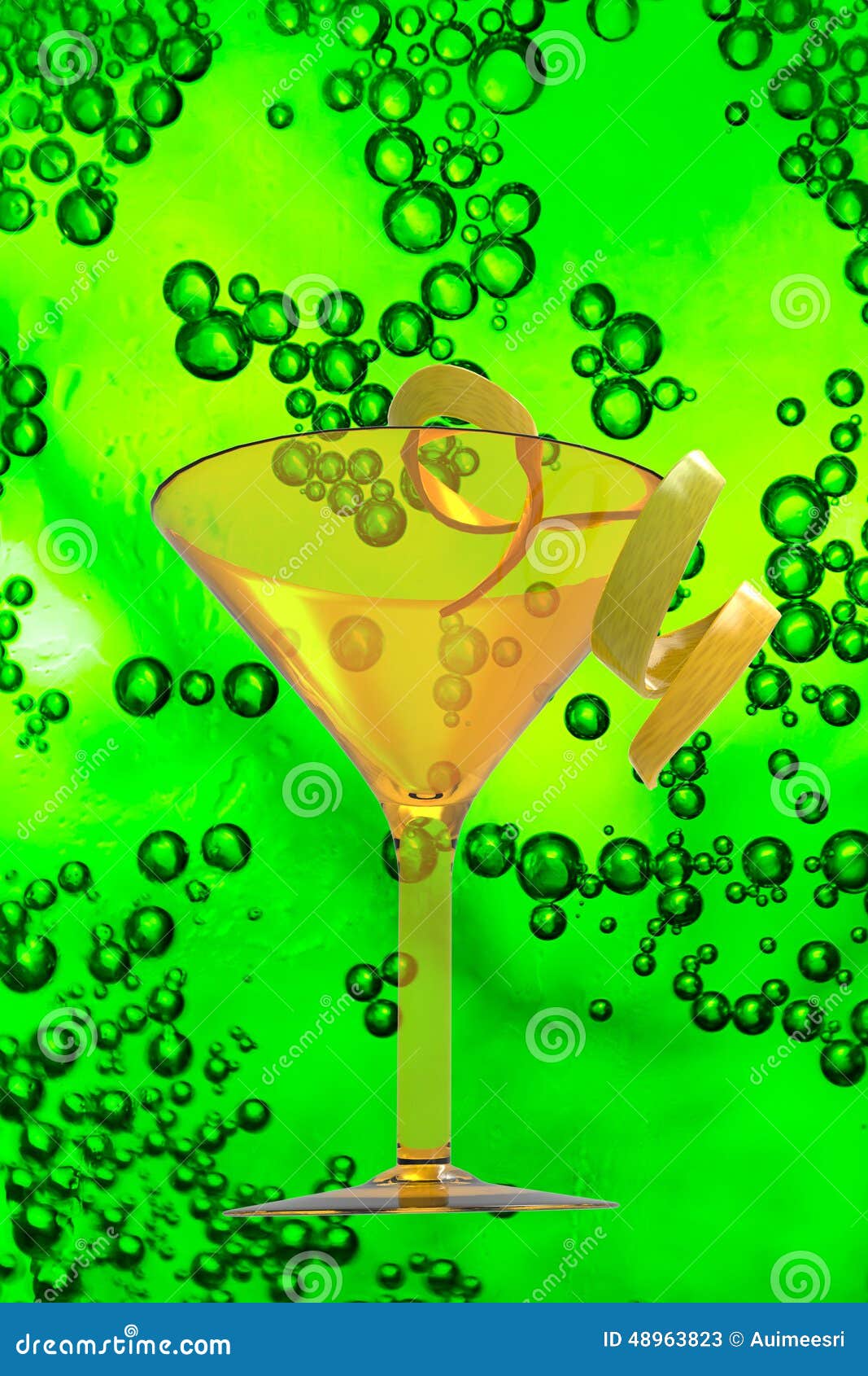 Wine Glass and Beverages on Texture Bubbles Stock Image - Image of ...