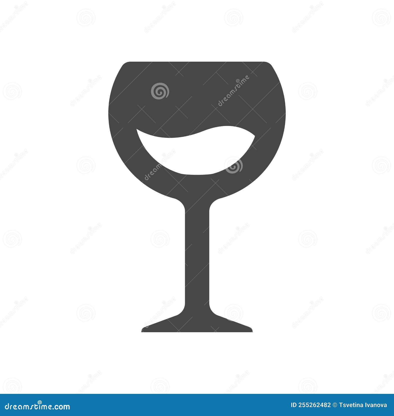 Wine Glass Black Vector Icon Stock Vector - Illustration of wine ...