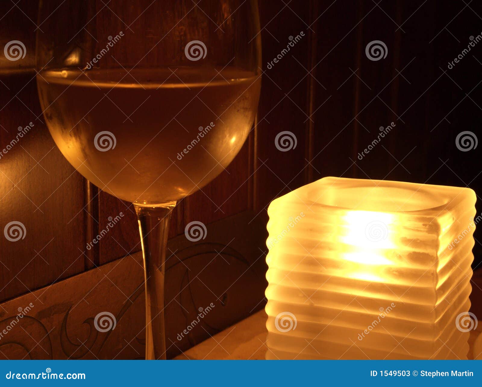 Wine Glass and Candle stock image. Image of server, wood - 1549503