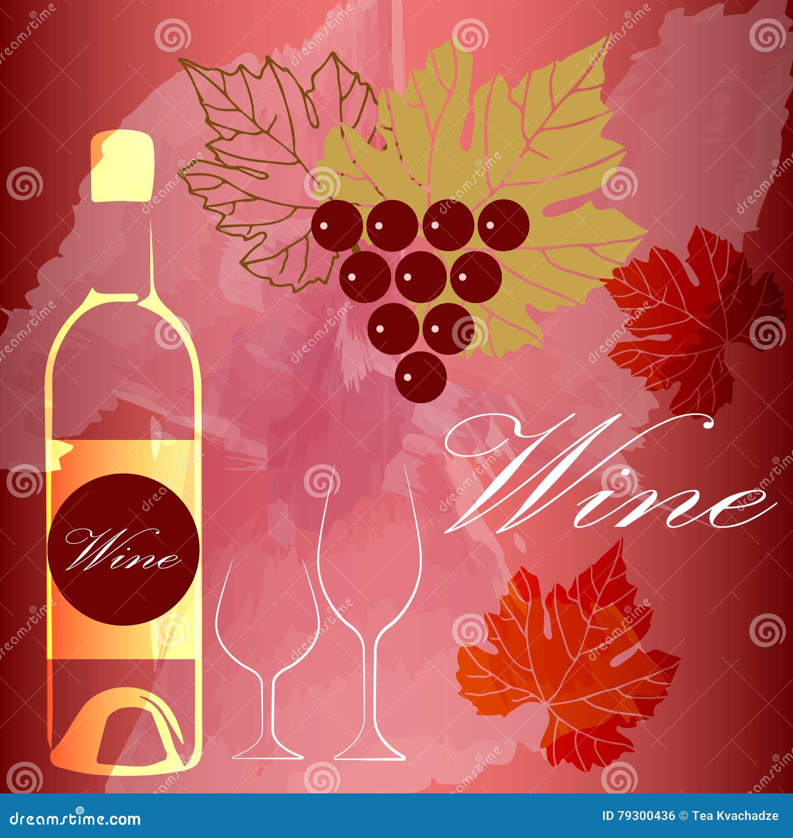 Wine Glass Concept Menu Design , Wine Grapes Design Menu Background ...