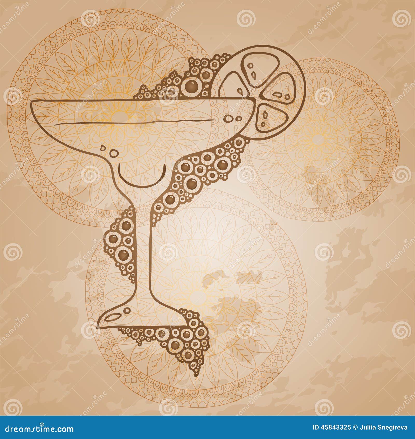 Wine Glass with the Doodle Circular Pattern Stock Vector - Illustration ... Wine Glass with the Doodle Circular Pattern Stock Vector - Illustration ...