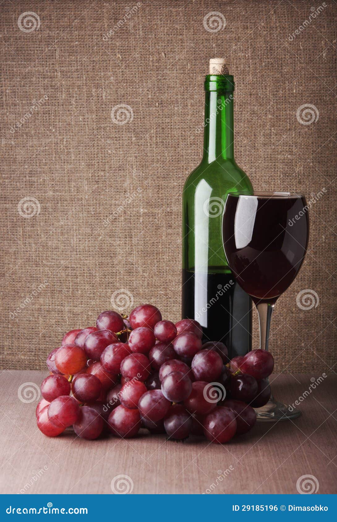 Wine glass with grape stock photo. Image of pour, bottle - 29185196