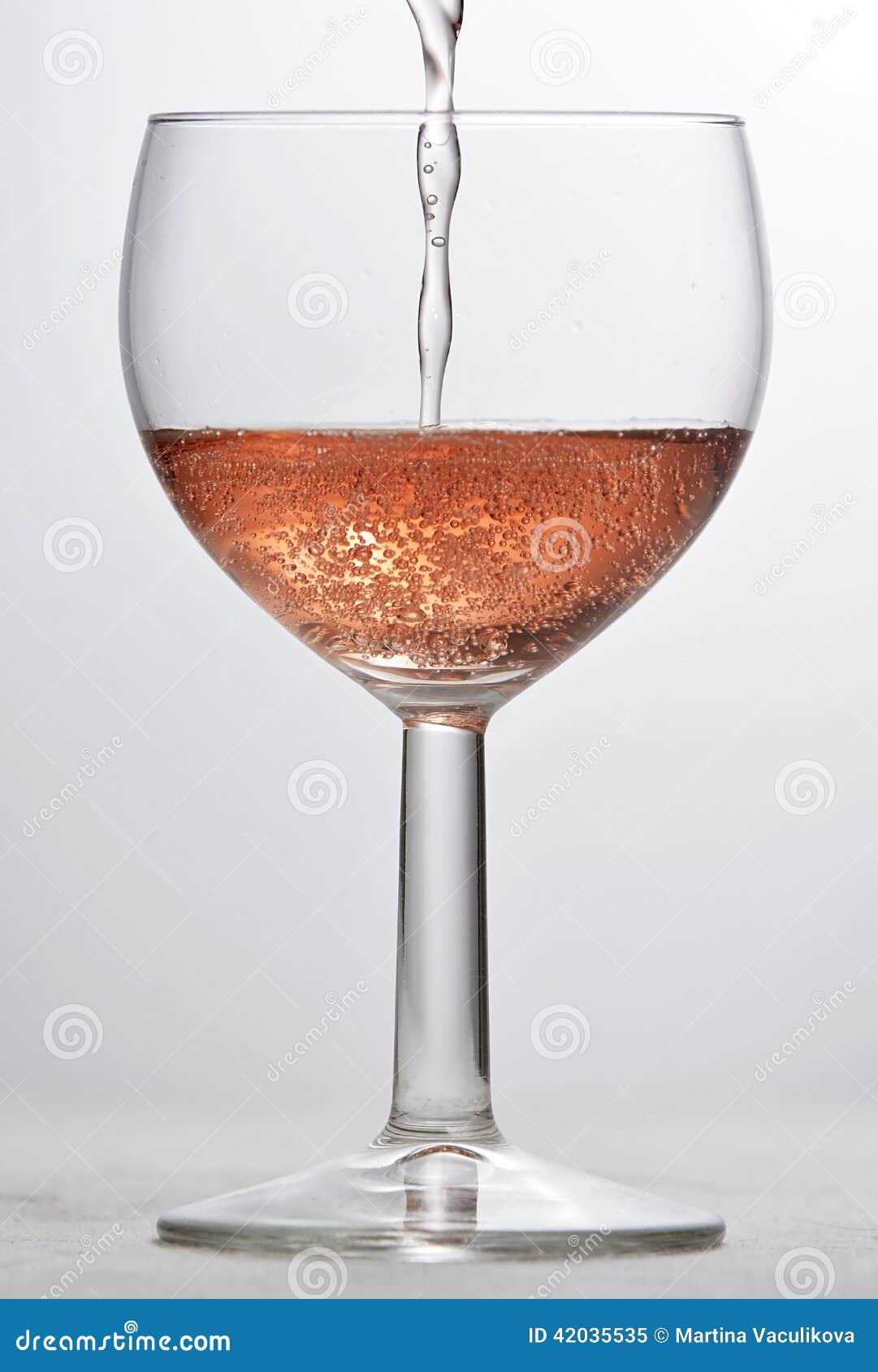 Wine Glass with Red Sparkling Drink Stock Image - Image of pour ...