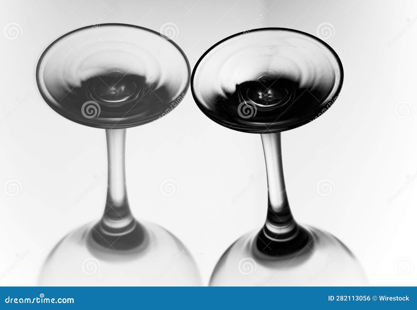 Wine Glass with a Reflection Stock Photo - Image of wine, reflection ...