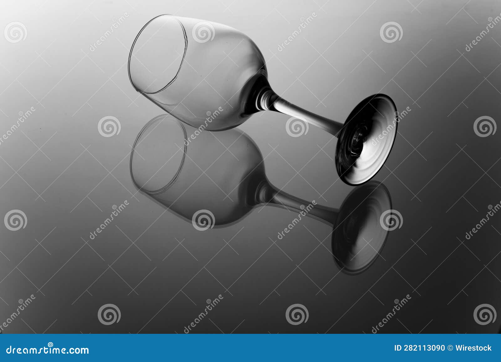Wine Glass with a Reflection Stock Photo - Image of clean, backlight ...