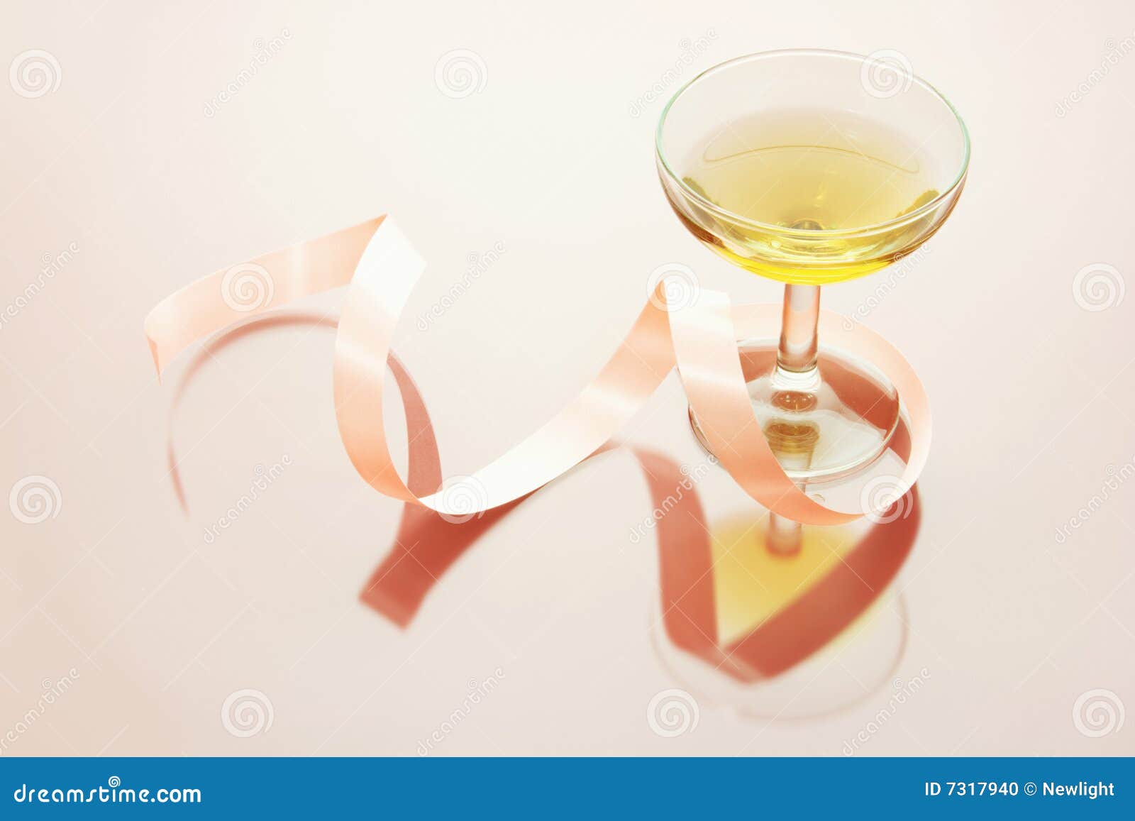 Wine Glass with Ribbon stock photo. Image of refreshment - 7317940