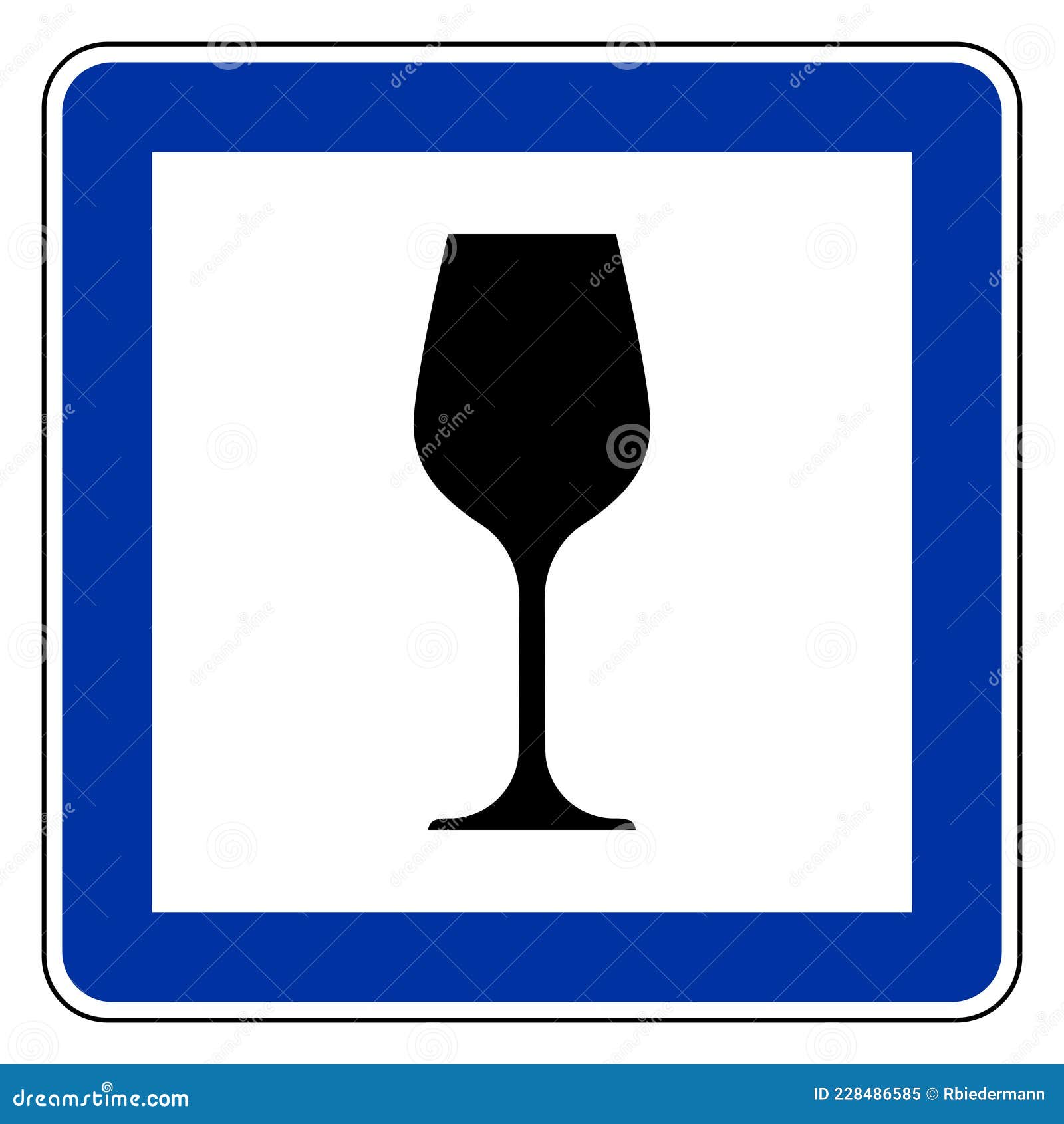 Wine glass and road sign stock vector. Illustration of warning - 228486585