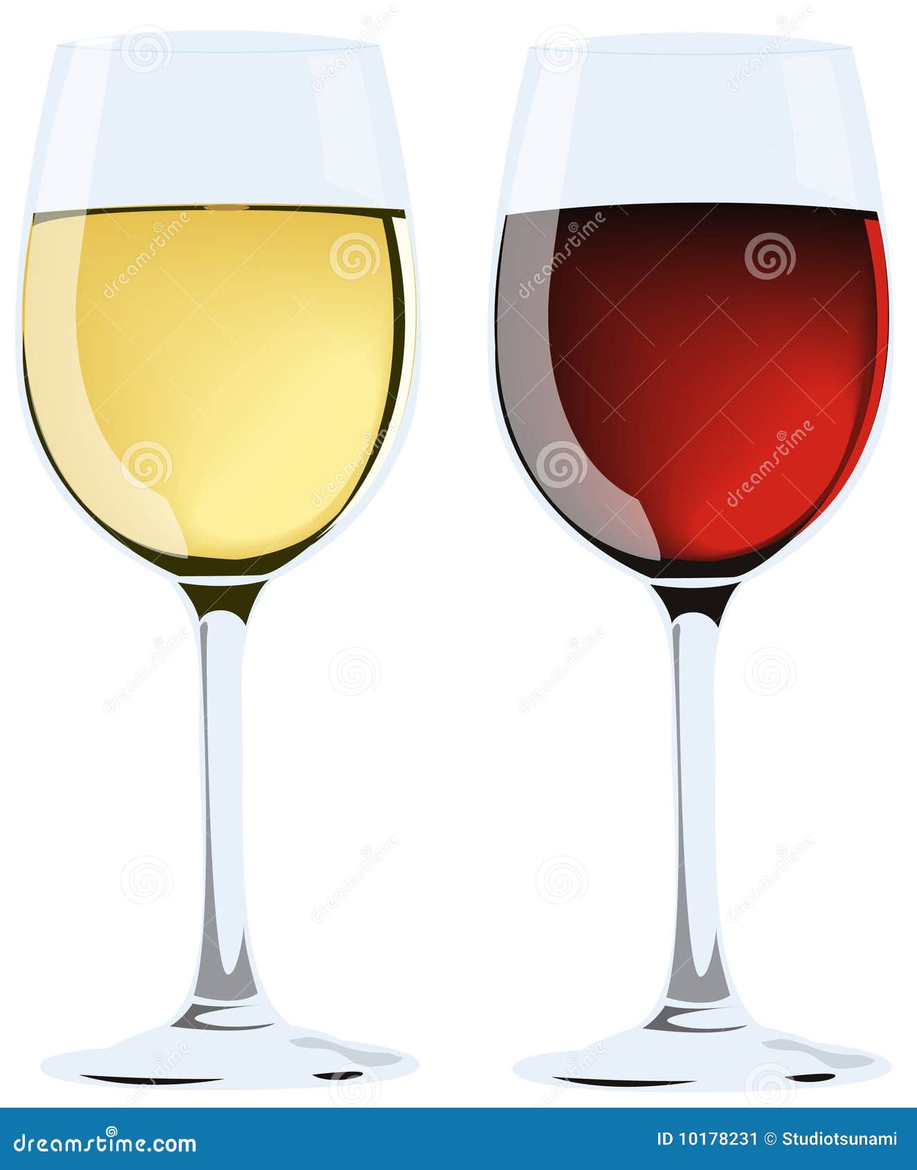Wine glasses stock vector. Illustration of white, wine - 10178231
