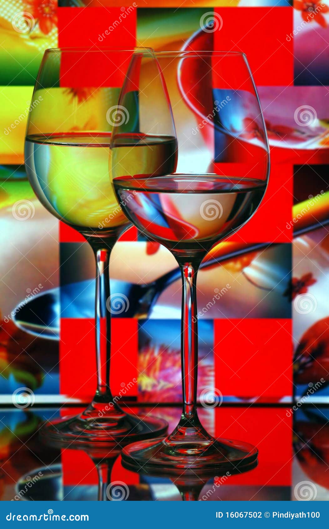 Wine Glasses with Abstract Background Stock Photo - Image of celebrate ...