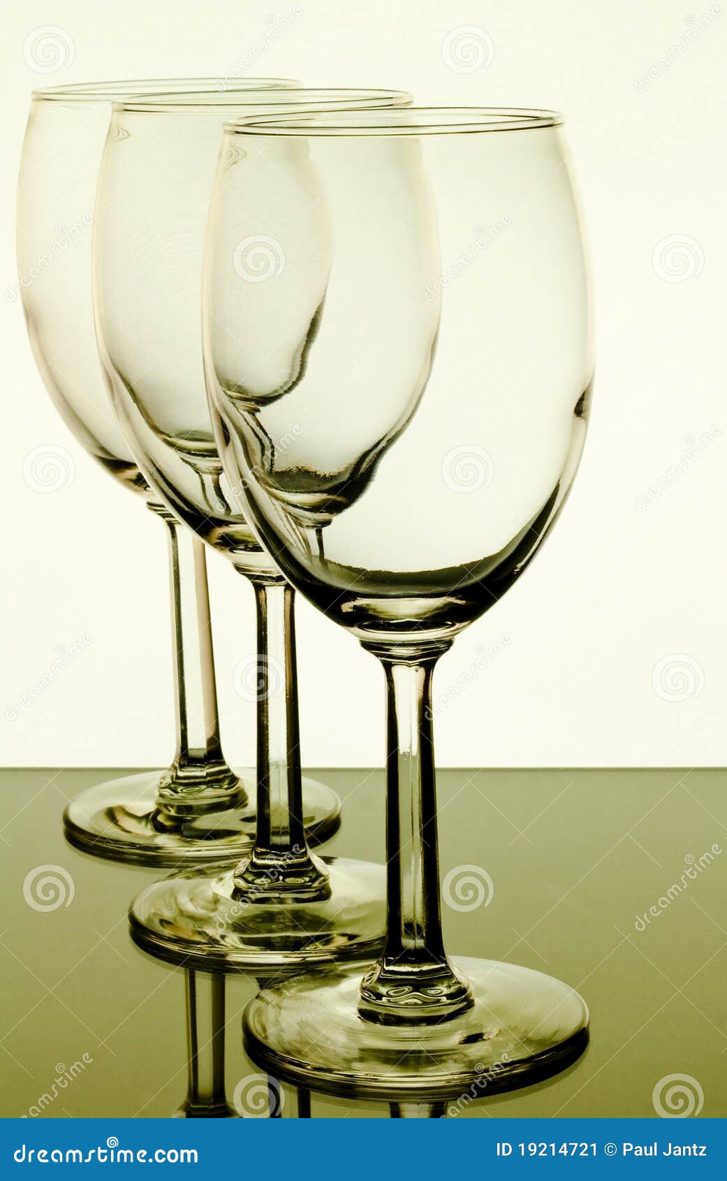 Wine Glasses with Reflection Stock Image - Image of glasses, clear ...