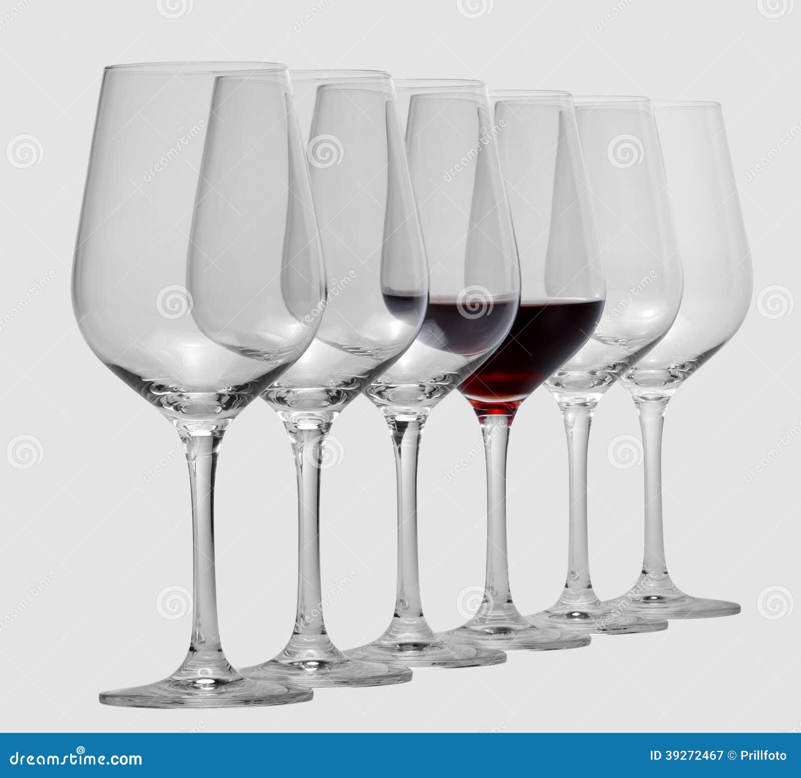 Wine glasses in a row stock image. Image of drinking - 39272467