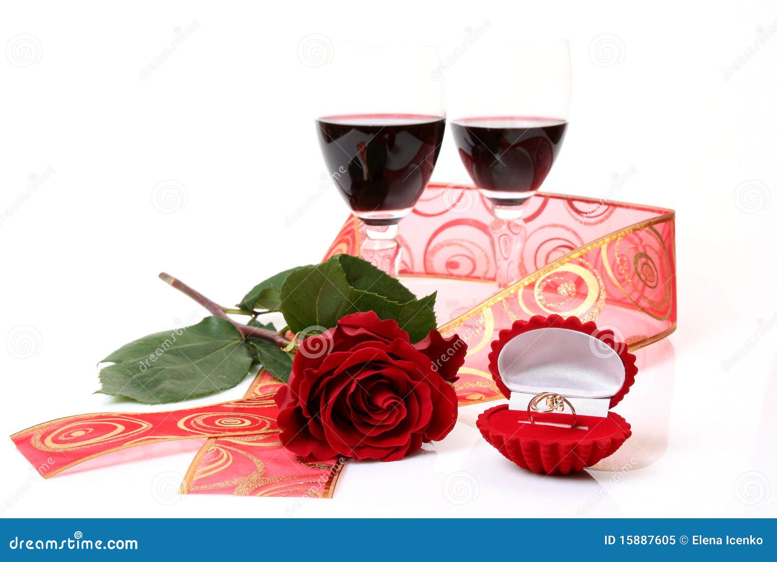 Wine and gold ring stock image. Image of object, flower - 15887605