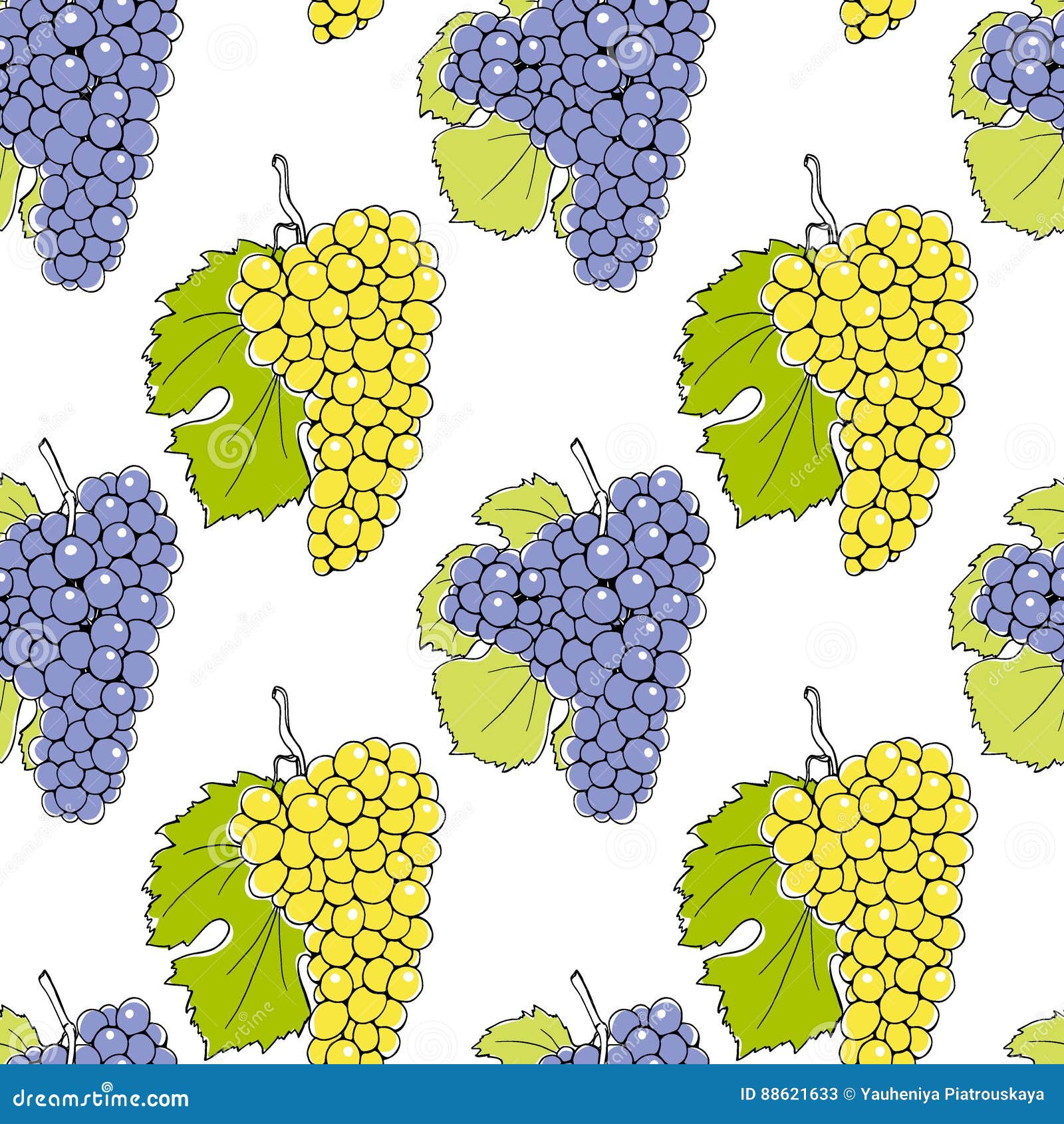 Wine grapes pattern stock vector. Illustration of ornament - 88621633