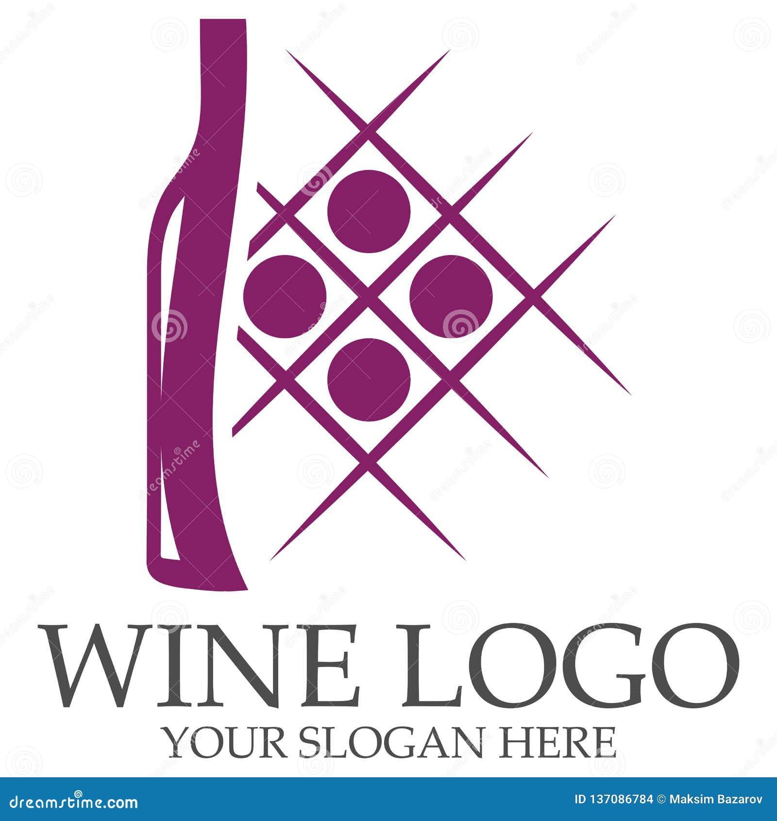 Wine House Logo Design Vector Illustration Eps 10 Stock Vector ...