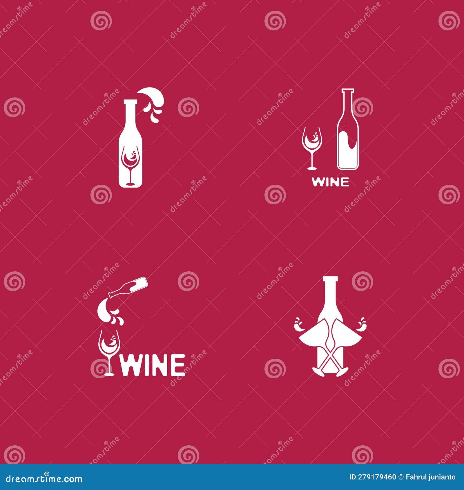 Wine Icon and Symbol Vector Template Stock Illustration - Illustration ...