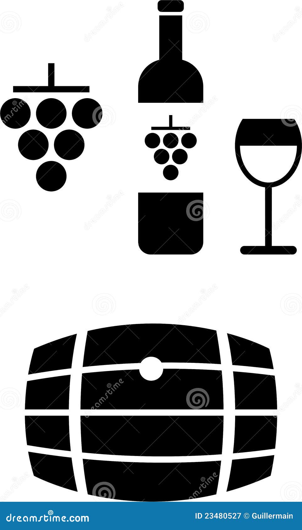 Wine icons stock vector. Illustration of icons, drink - 23480527