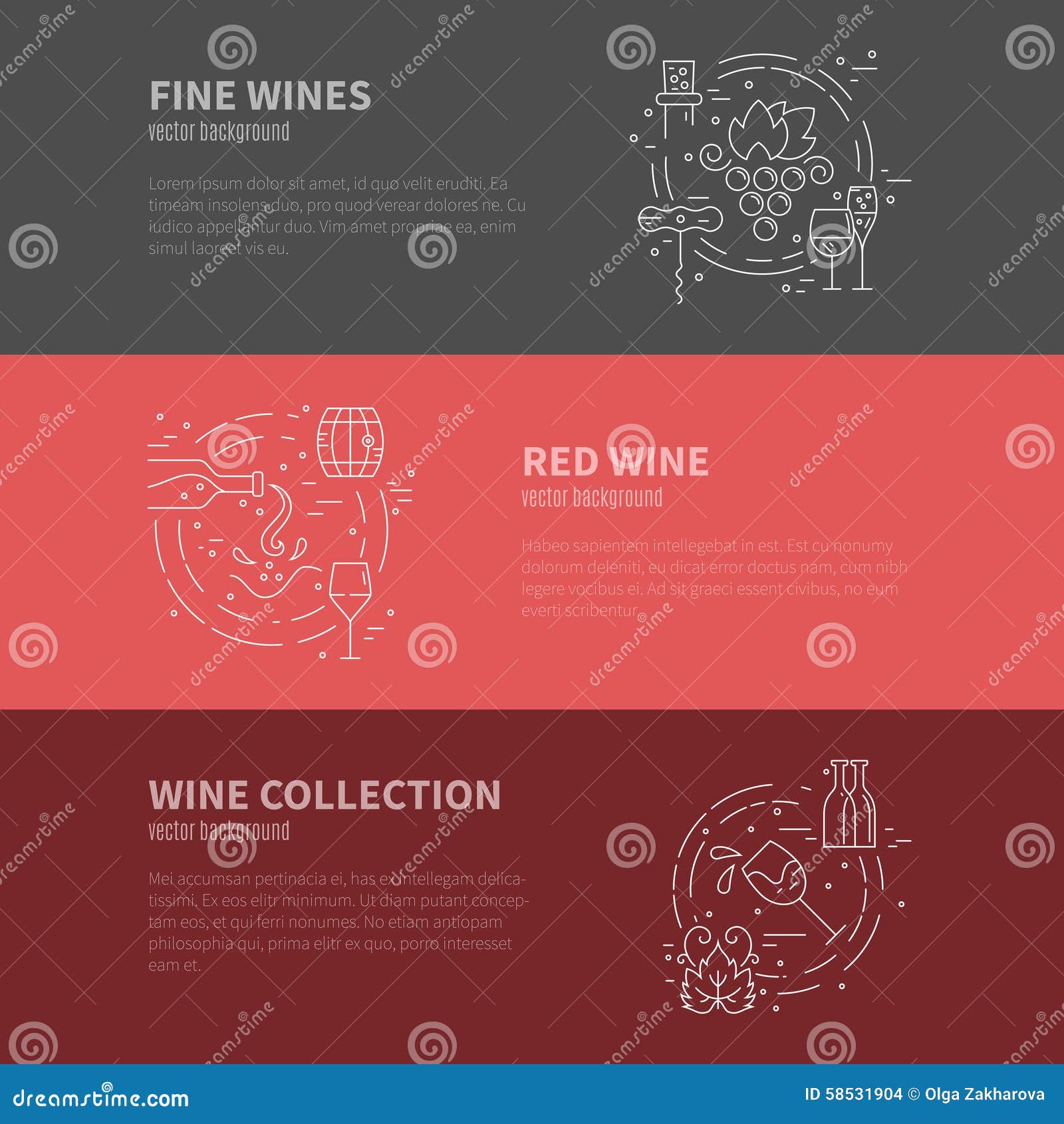 Wine Industry Banners stock vector. Illustration of preparation - 58531904