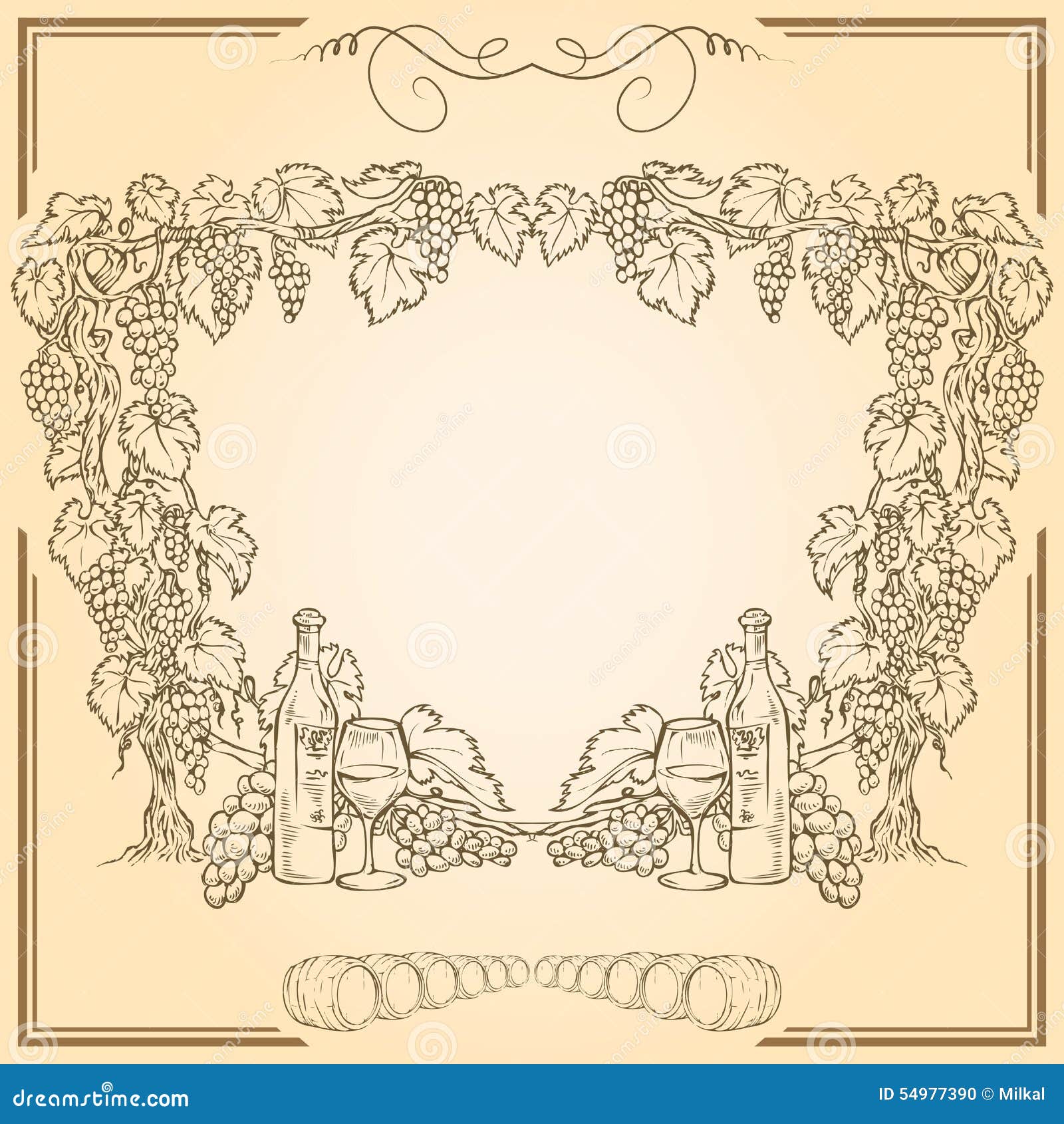 Wine label stock vector. Illustration of food, abstract - 54977390