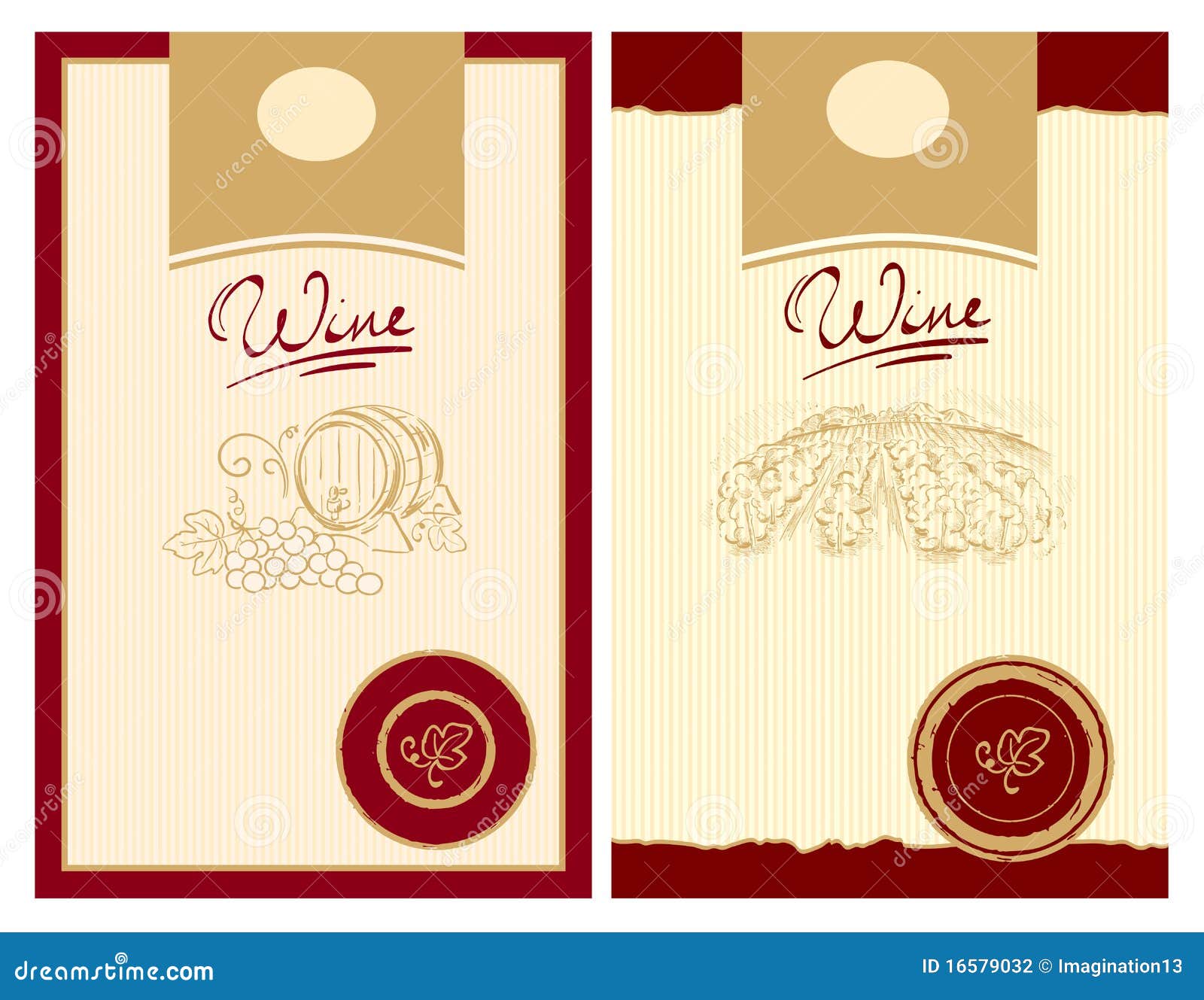 Red Wine Labels. Vector Premium Template Set. Clean And Modern Design ...