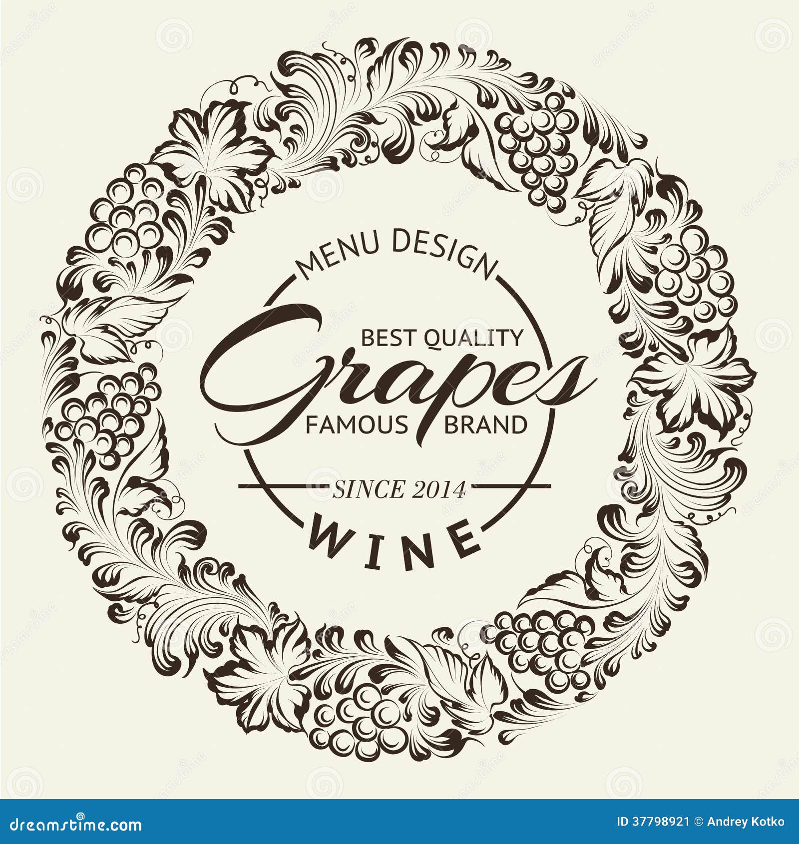 Wine List Design Layout on Chalkboard. Vector Stock Vector ...