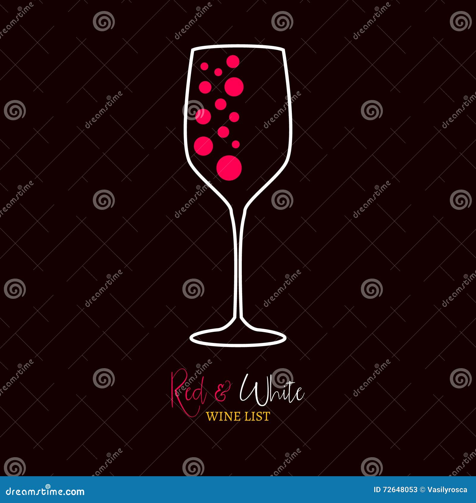 Wine List Red and White Menu Design Template. Wine Menu Design Stock ...