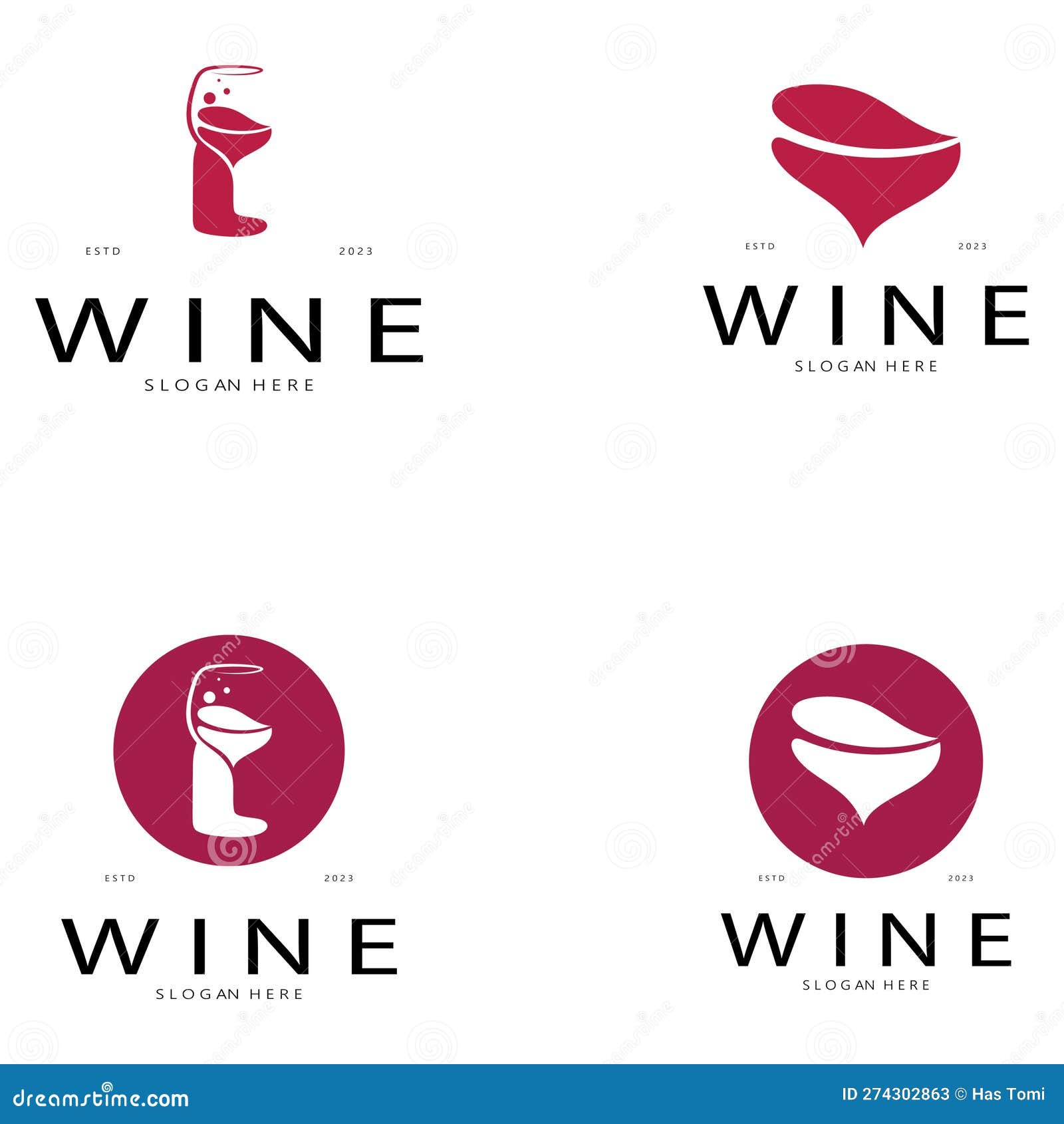 Wine Logo Design Template.vector Illustration of Icon-vector Stock ...