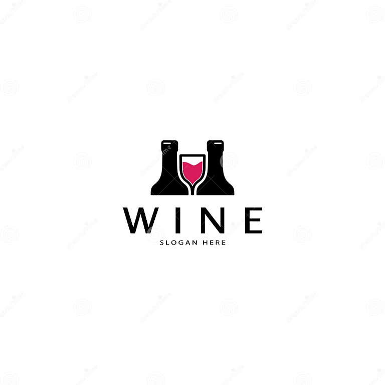 Wine Logo Design Template.vector Illustration of Icon-vector Stock ...
