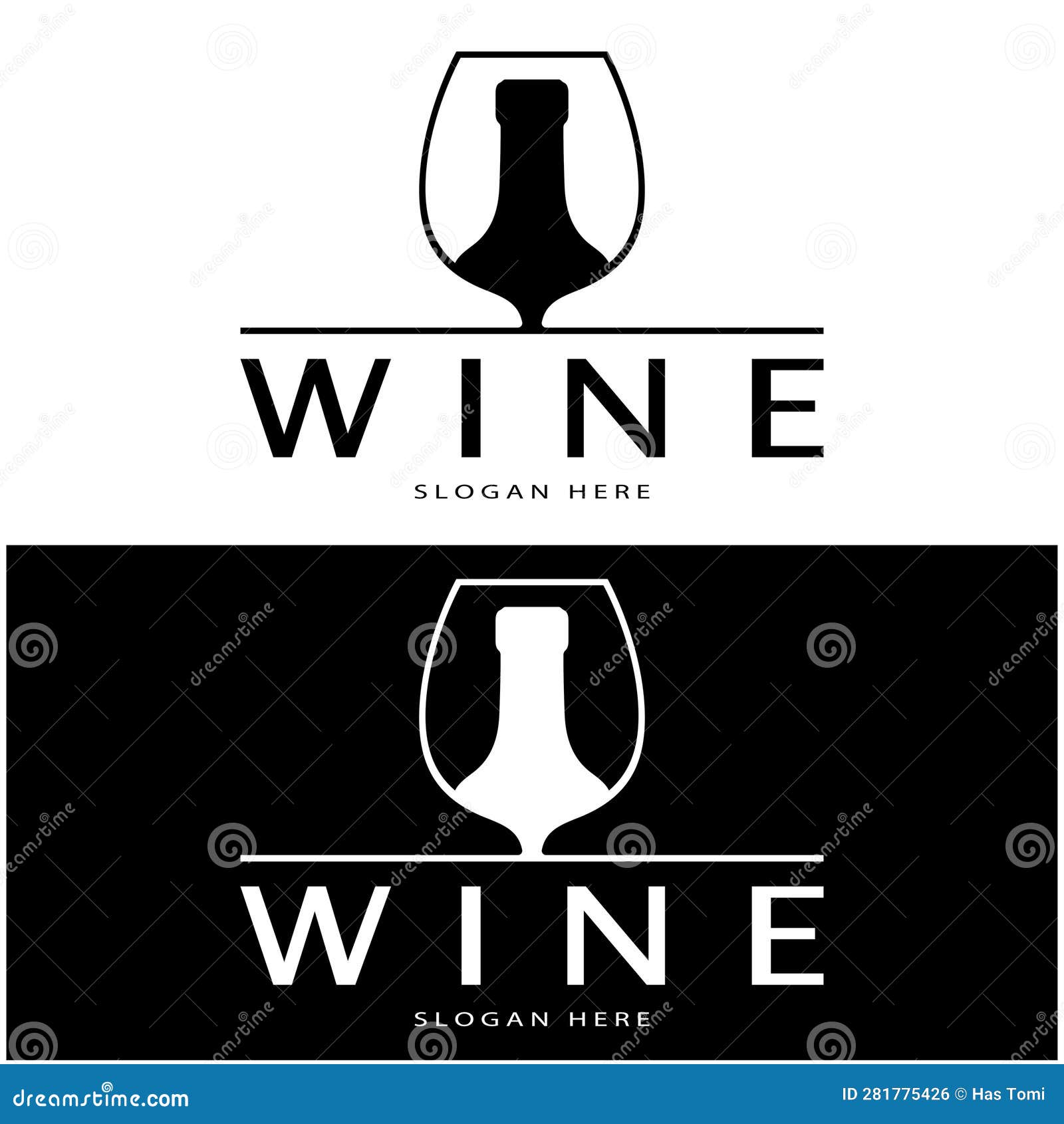 Wine Logo Design Template.vector Illustration of Icon-vector Stock ...