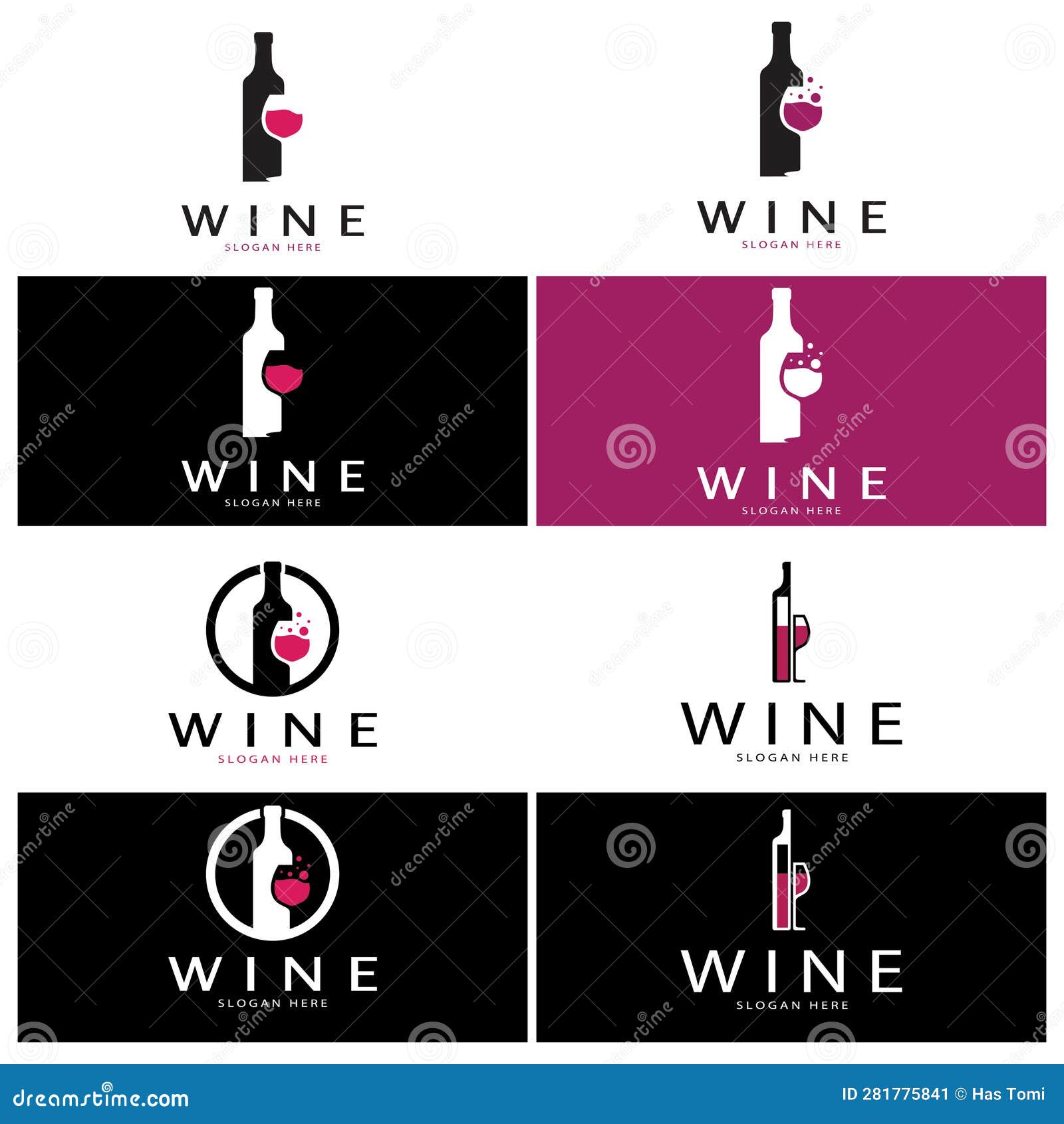 Wine Logo Design Template.vector Illustration of Icon-vector Stock ...