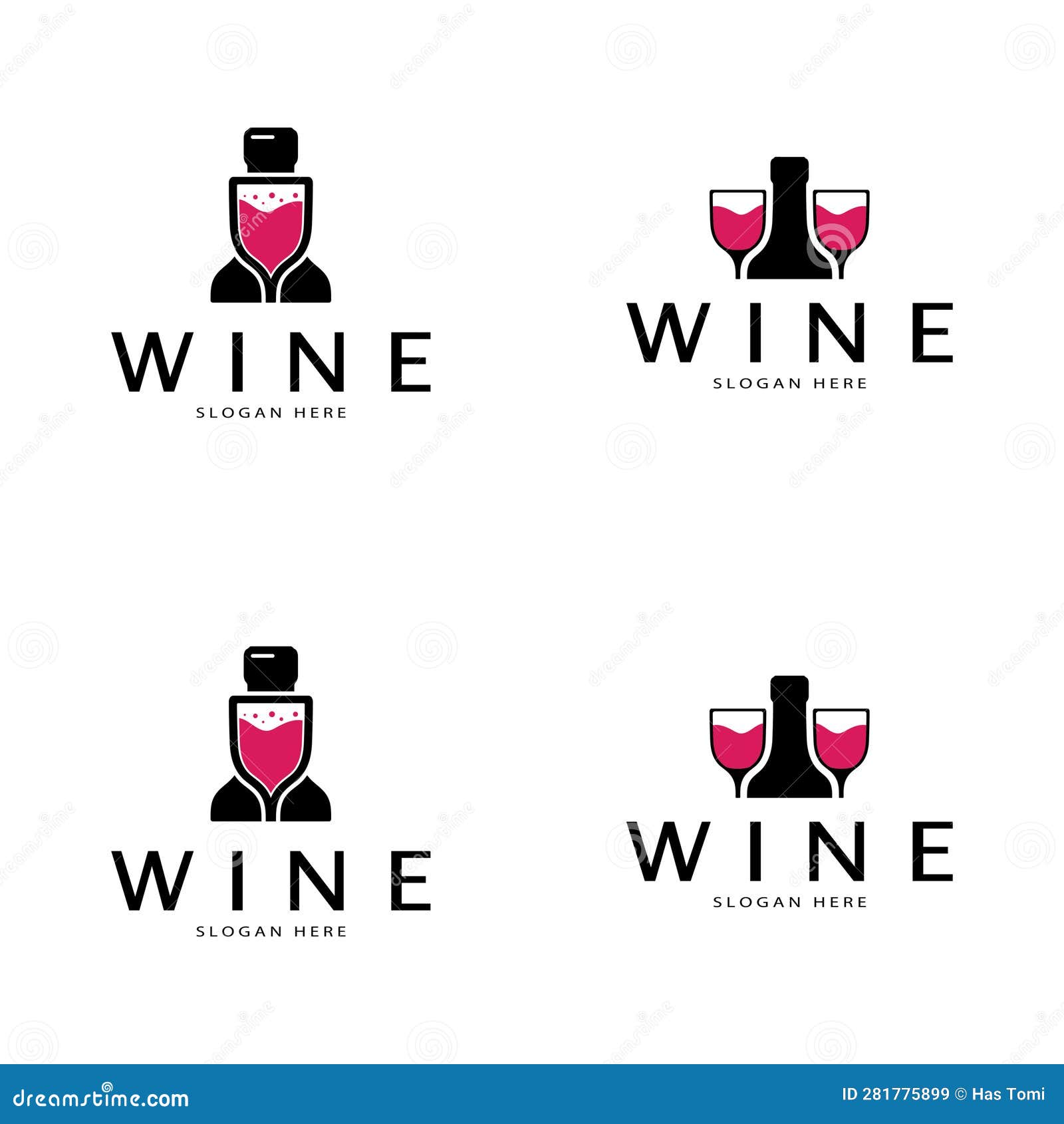 Wine Logo Design Template.vector Illustration of Icon-vector Stock ...