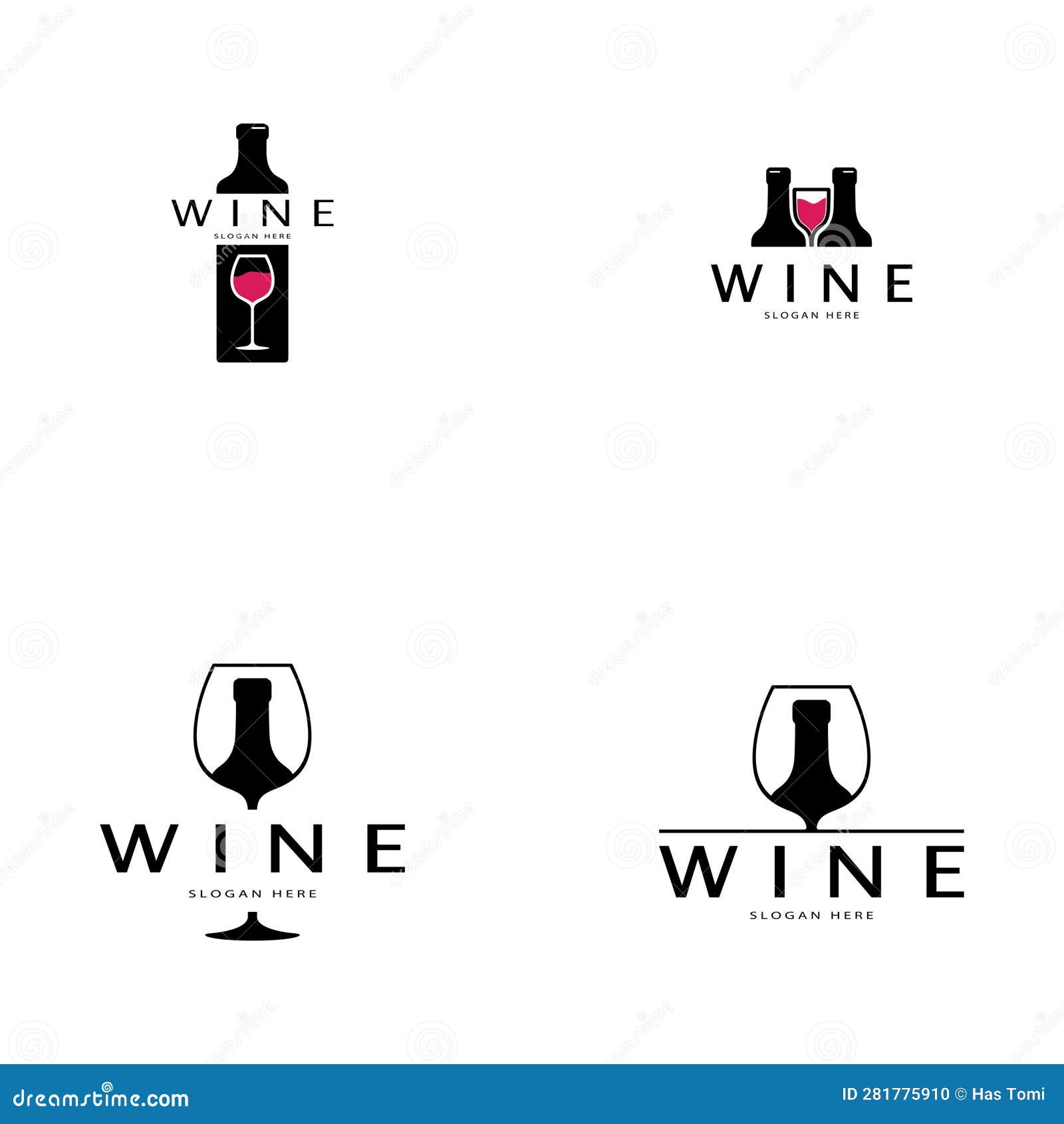 Wine Logo Design Template.vector Illustration of Icon-vector Stock ...