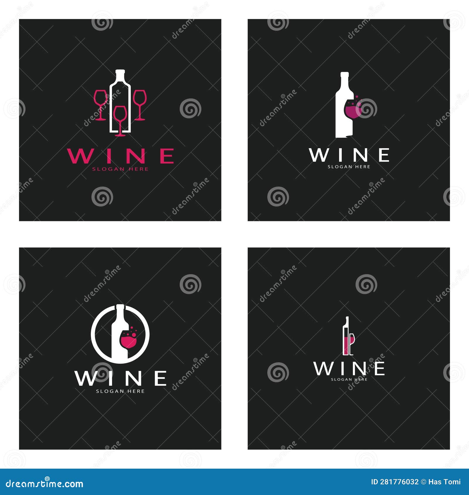Wine Logo Design Template.vector Illustration of Icon-vector Stock ...